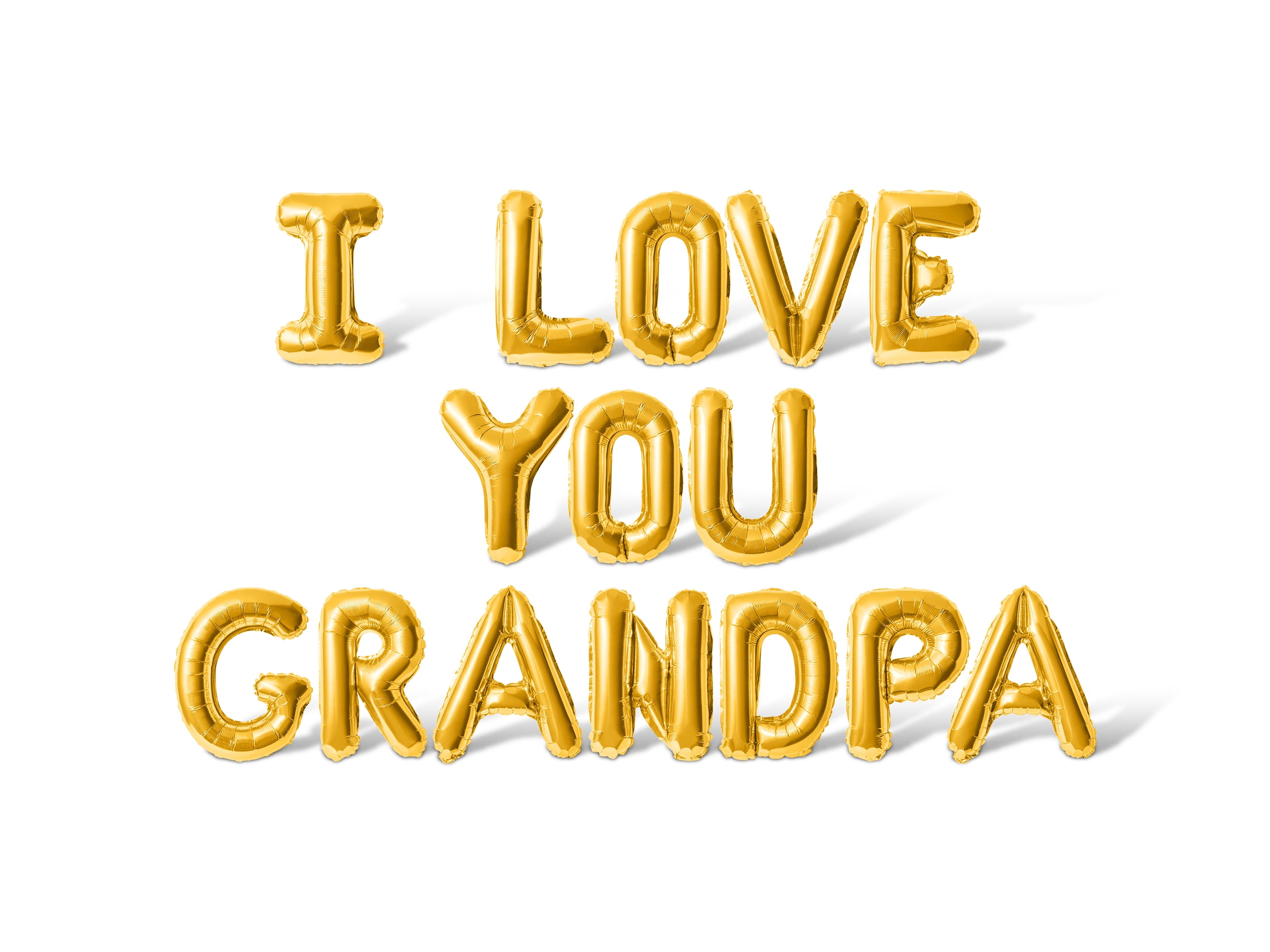 Letter Balloons - I LOVE YOU GRANDPA 16" Inch Alphabet Letters Foil ...