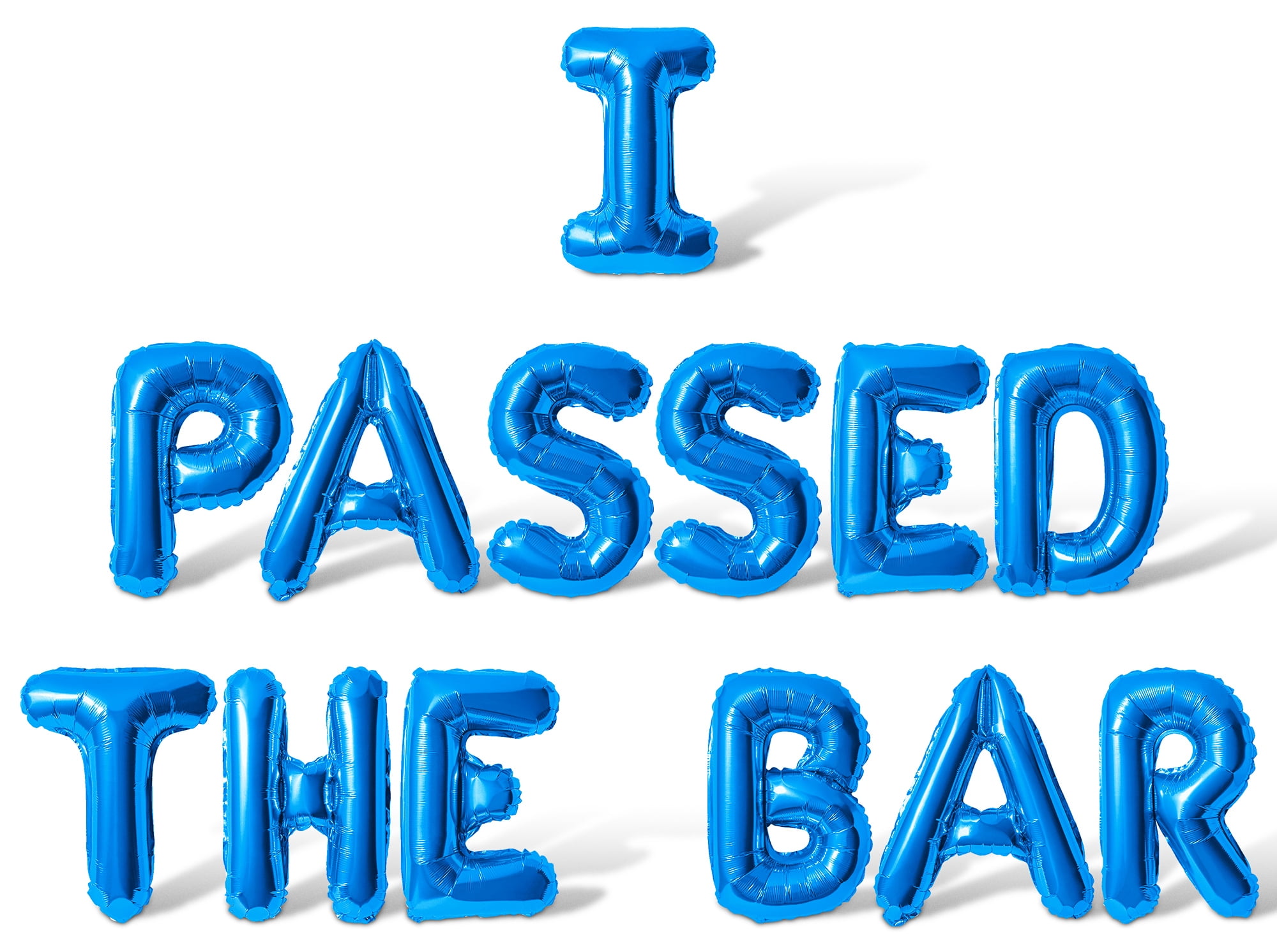 Letter Balloons - I PASSED THE BAR 16" Inch Alphabet Letters Foil Mylar ...