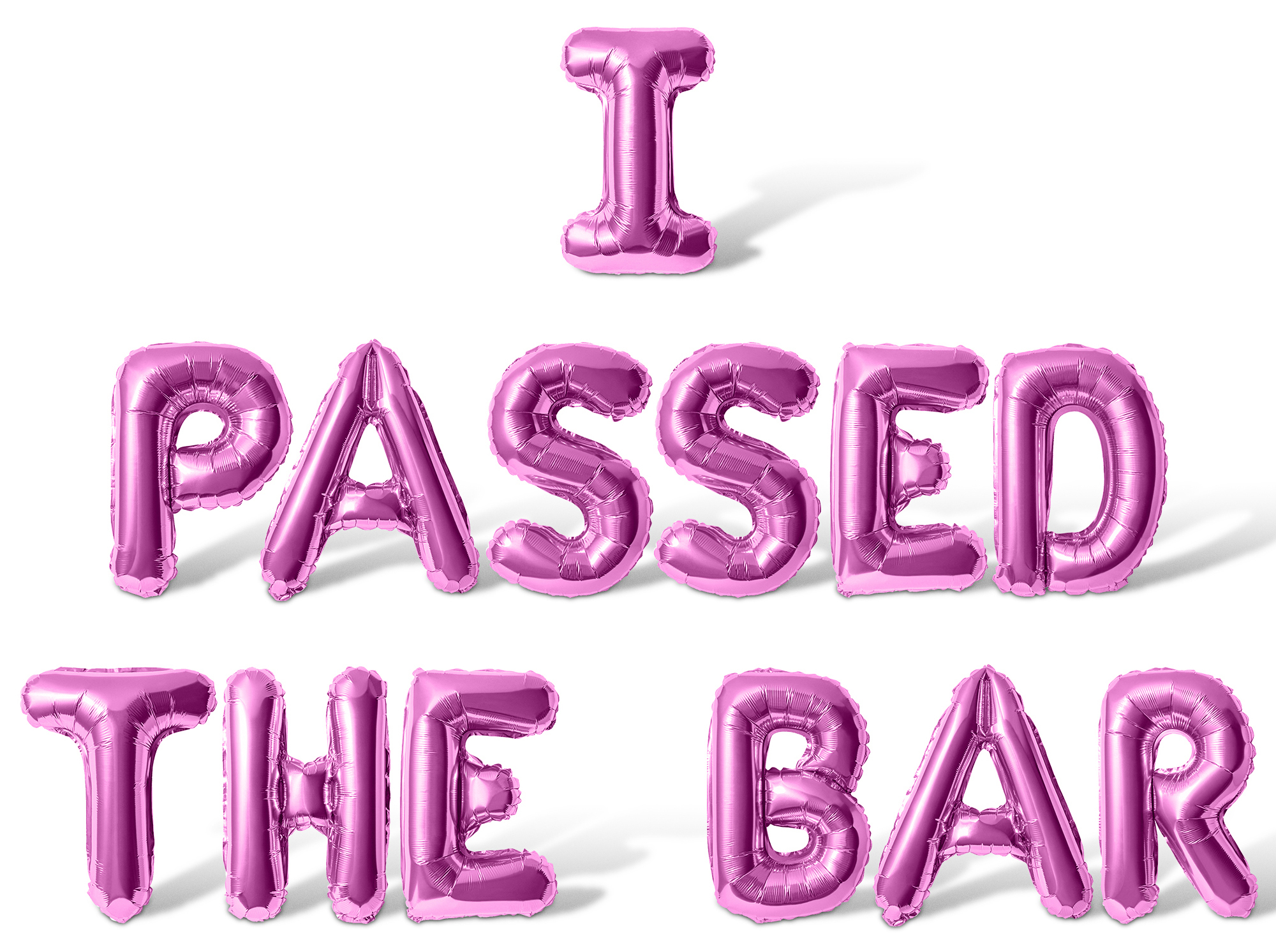 Letter Balloons - I PASSED THE BAR 16" Inch Alphabet Letters Foil Mylar ...