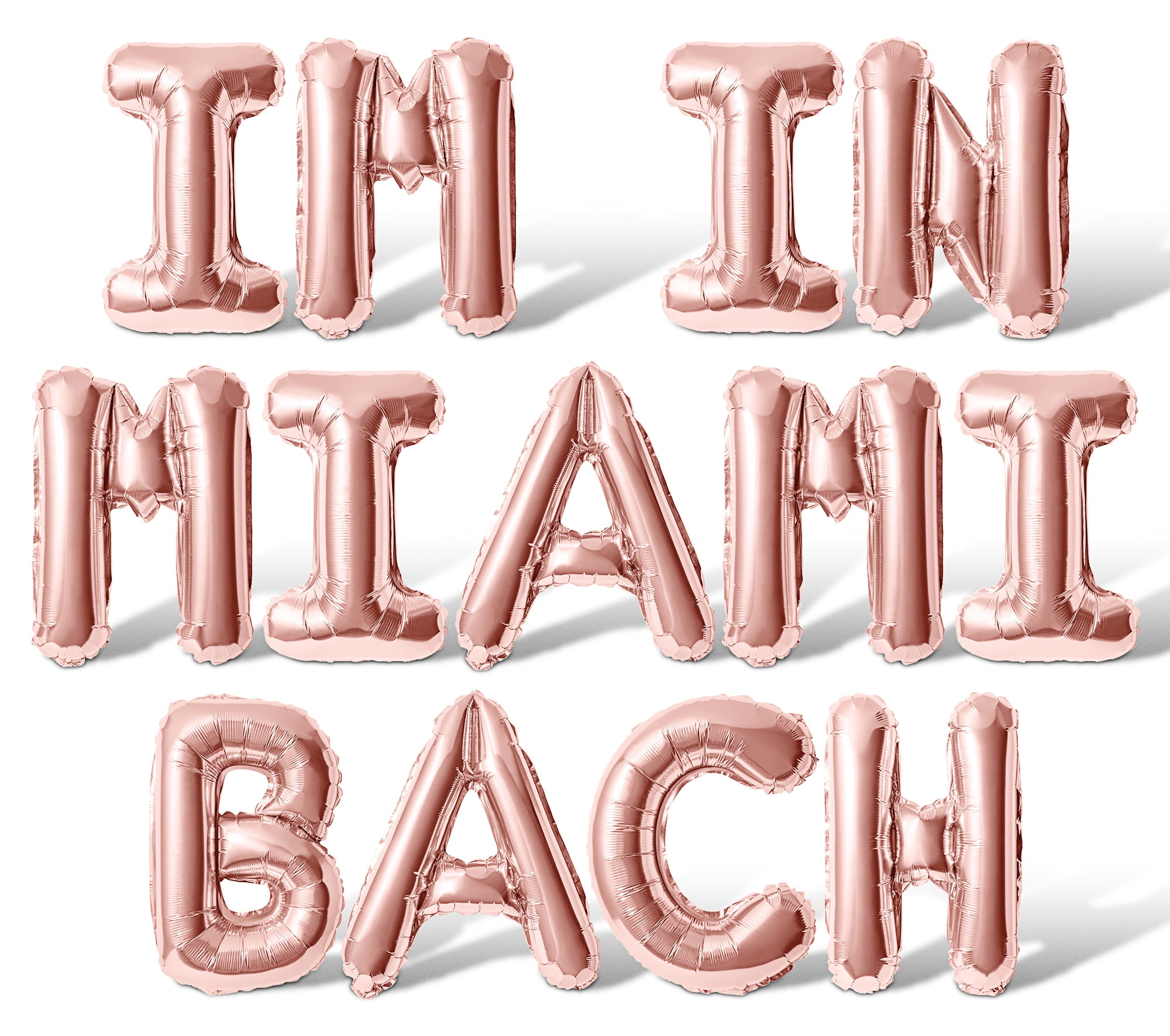 Letter Balloons - IM IN MIAMI BACH 16" Inch Alphabet Letters Foil Mylar ...