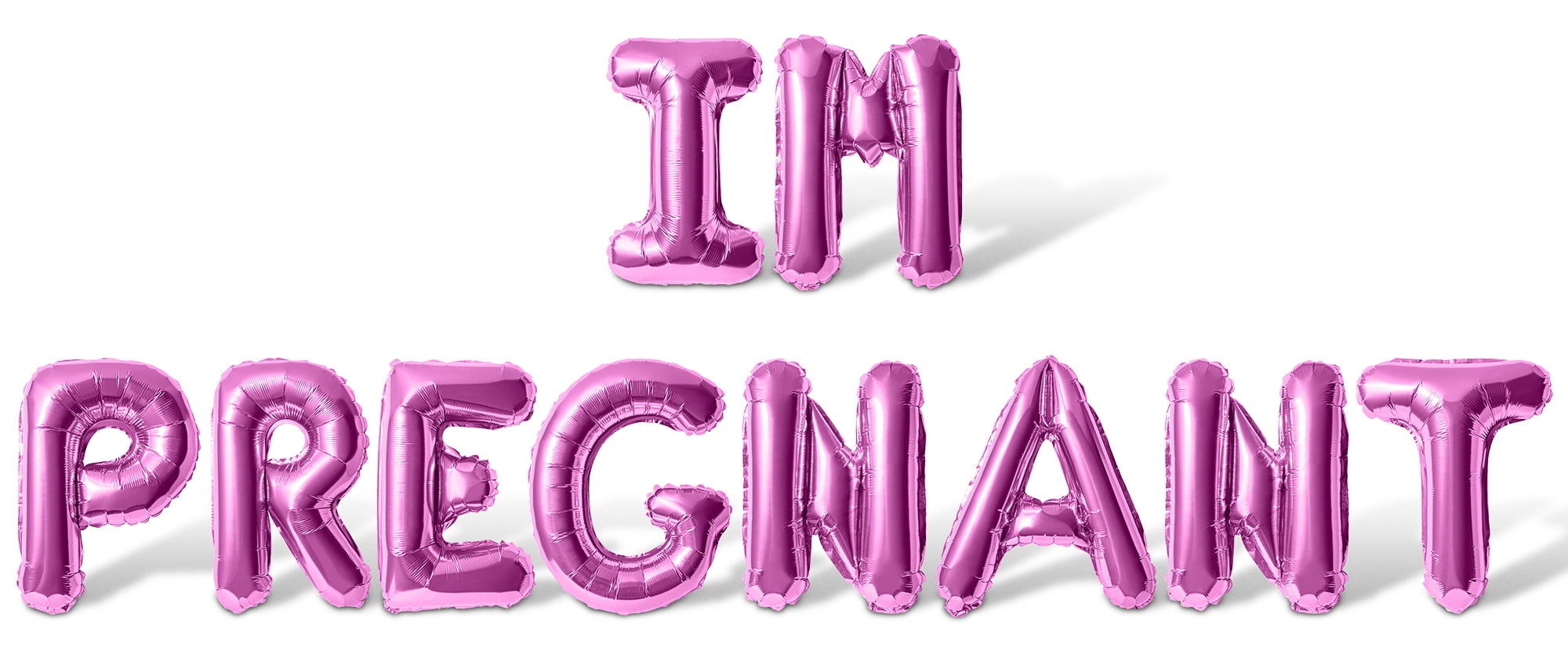Letter Balloons - IM PREGNANT 16" Inch Alphabet Letters Foil Mylar ...