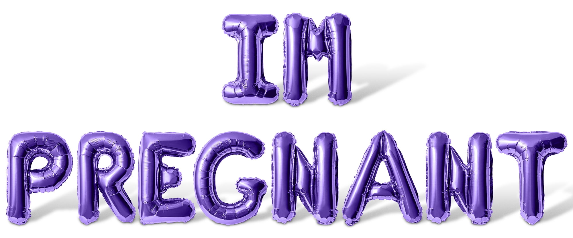 Letter Balloons - IM PREGNANT 16" Inch Alphabet Letters Foil Mylar ...