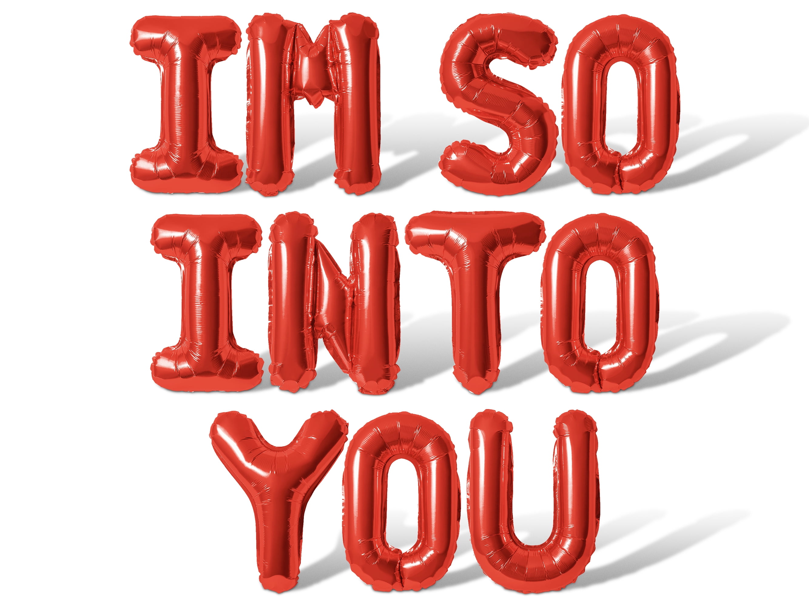 Letter Balloons - IM SO INTO YOU 16" Inch Alphabet Letters Foil Mylar ...