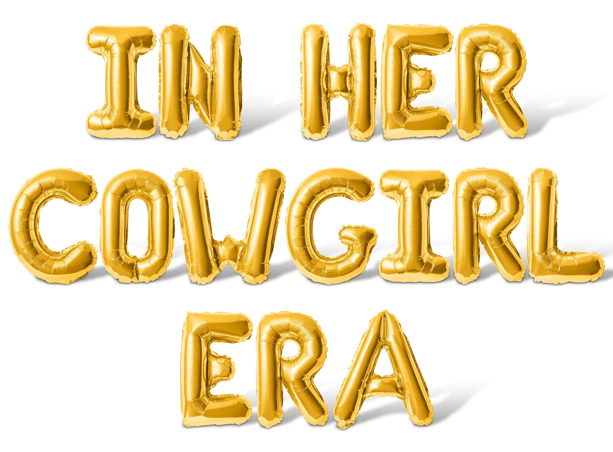 Letter Balloons - IN HER COWGIRL ERA 16" Inch Alphabet Letters Foil ...