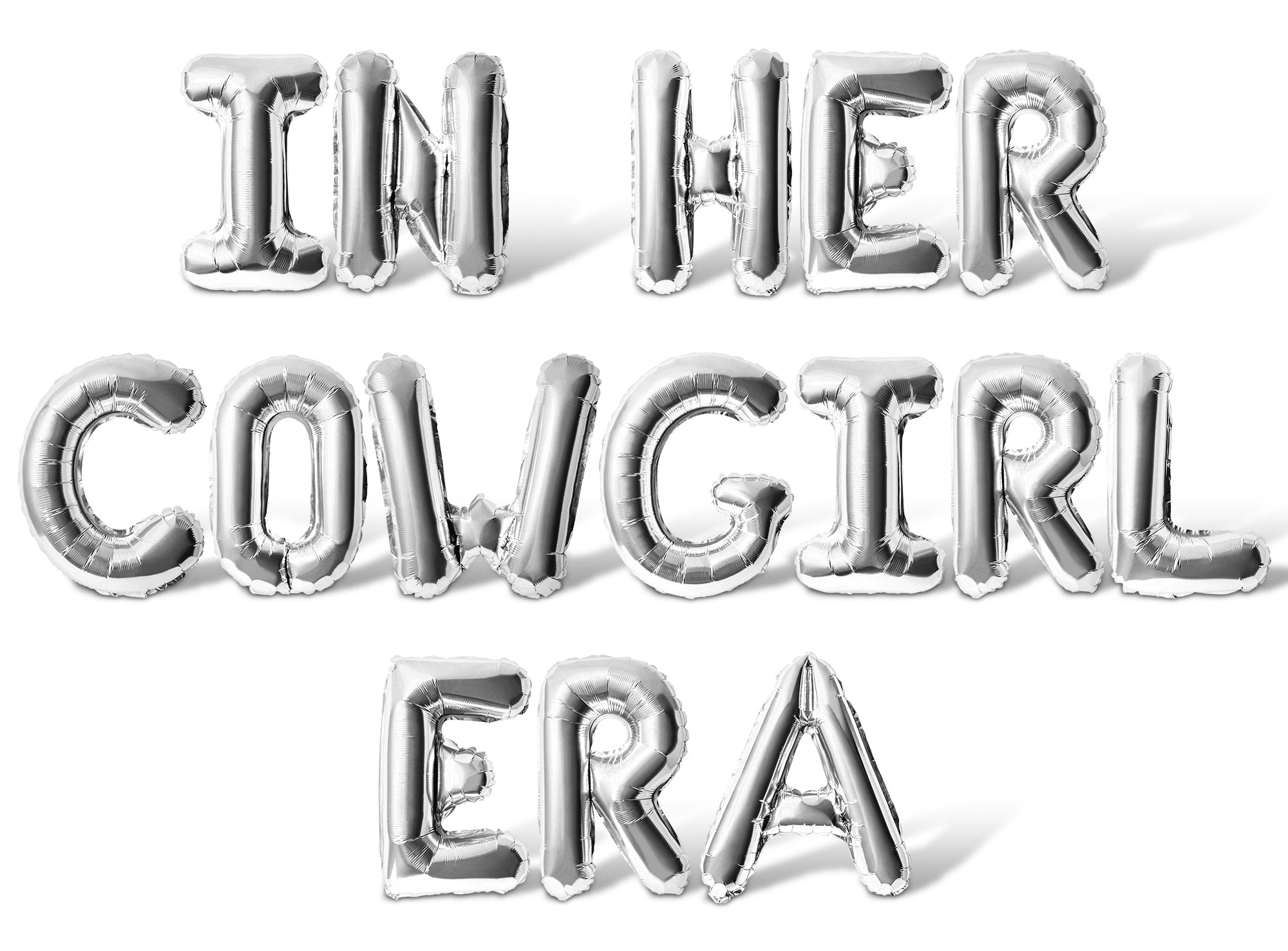 Letter Balloons - IN HER COWGIRL ERA 16" Inch Alphabet Letters Foil ...