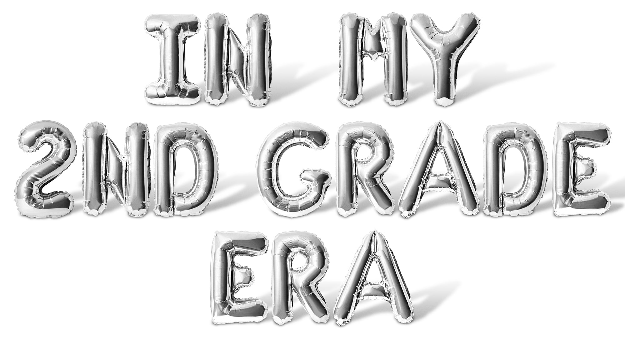 Letter Balloons - IN MY 2ND GRADE ERA 16" Inch Alphabet Letters Foil ...