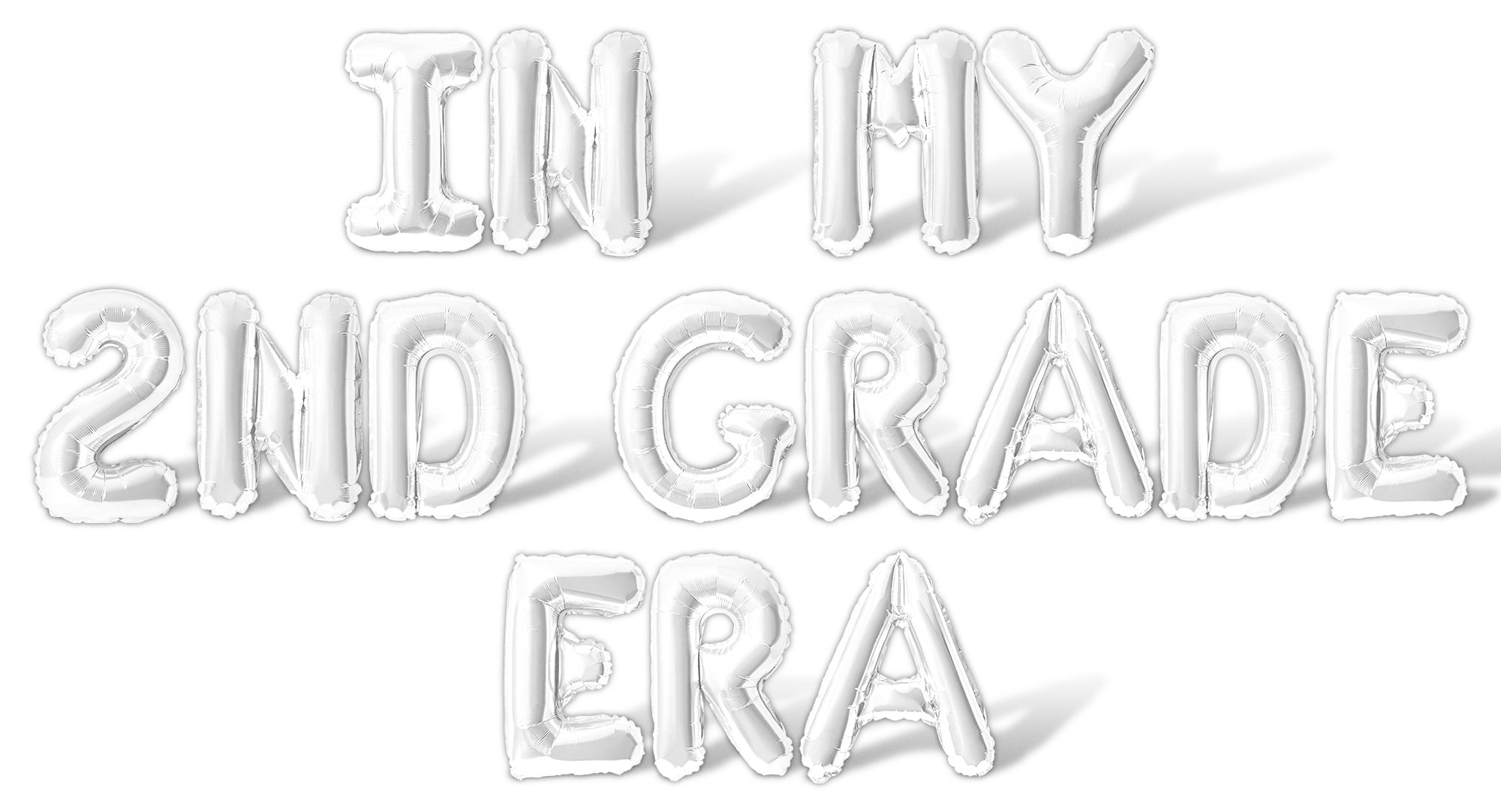 Letter Balloons - IN MY 2ND GRADE ERA 16" Inch Alphabet Letters Foil ...