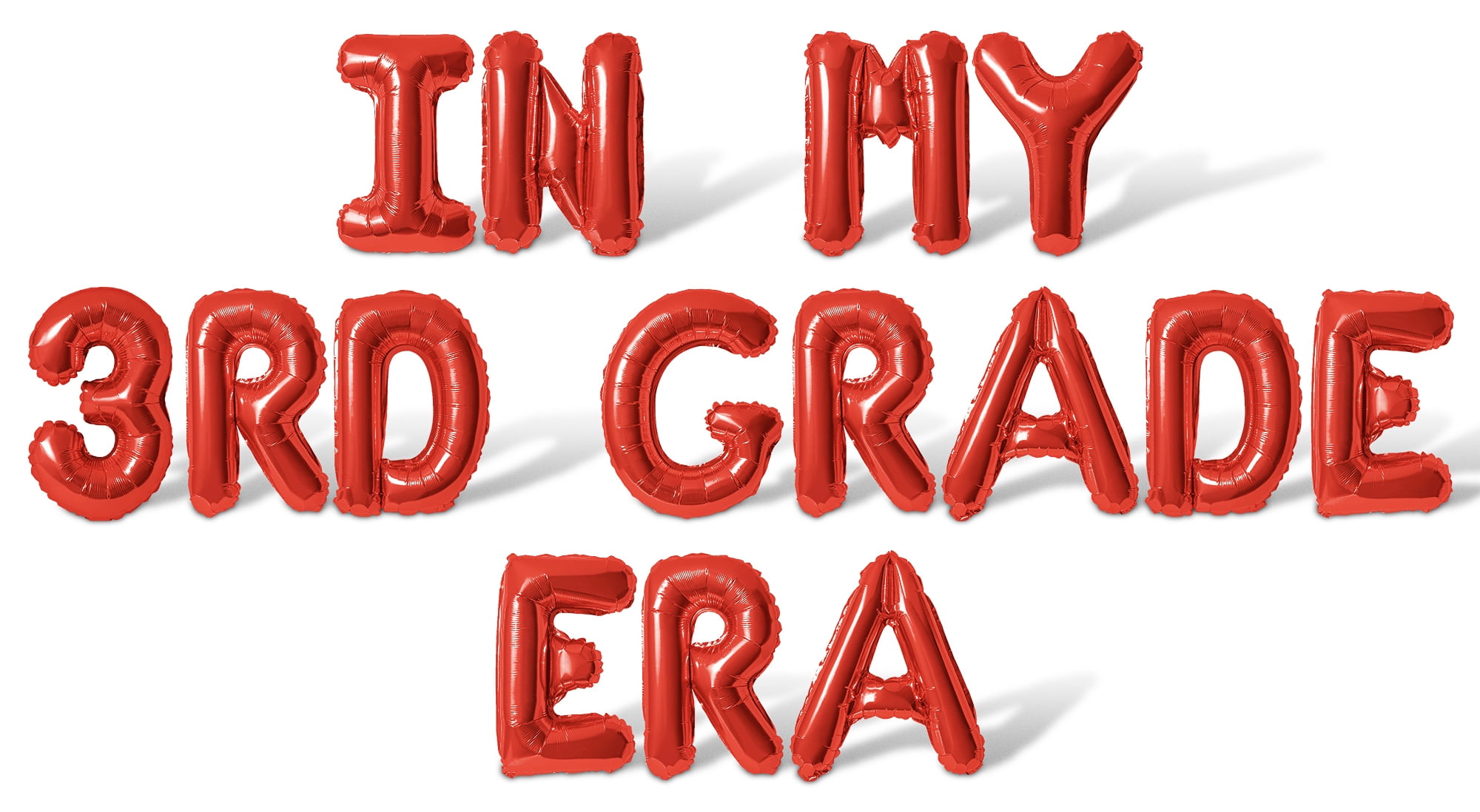 Letter Balloons - IN MY 3RD GRADE ERA 16" Inch Alphabet Letters Foil ...