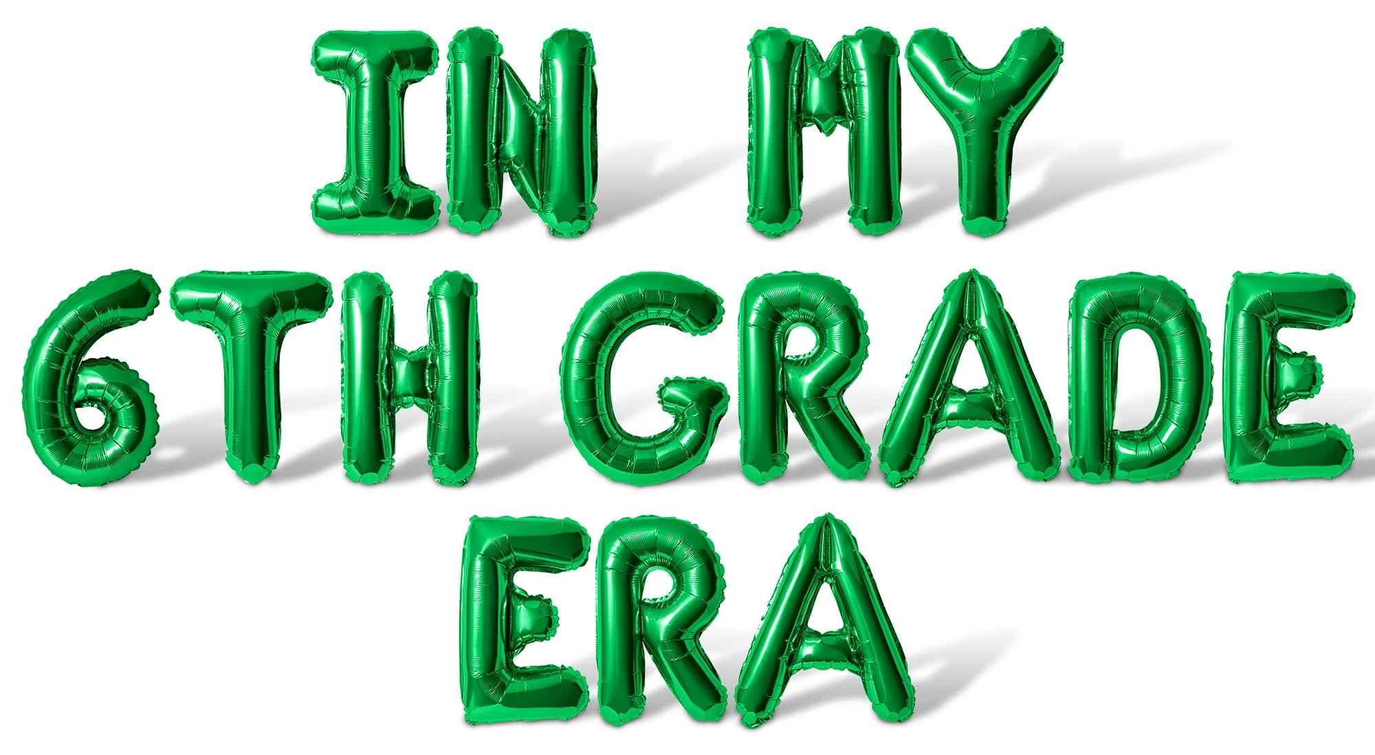 Letter Balloons - IN MY 6TH GRADE ERA 16" Inch Alphabet Letters Foil ...