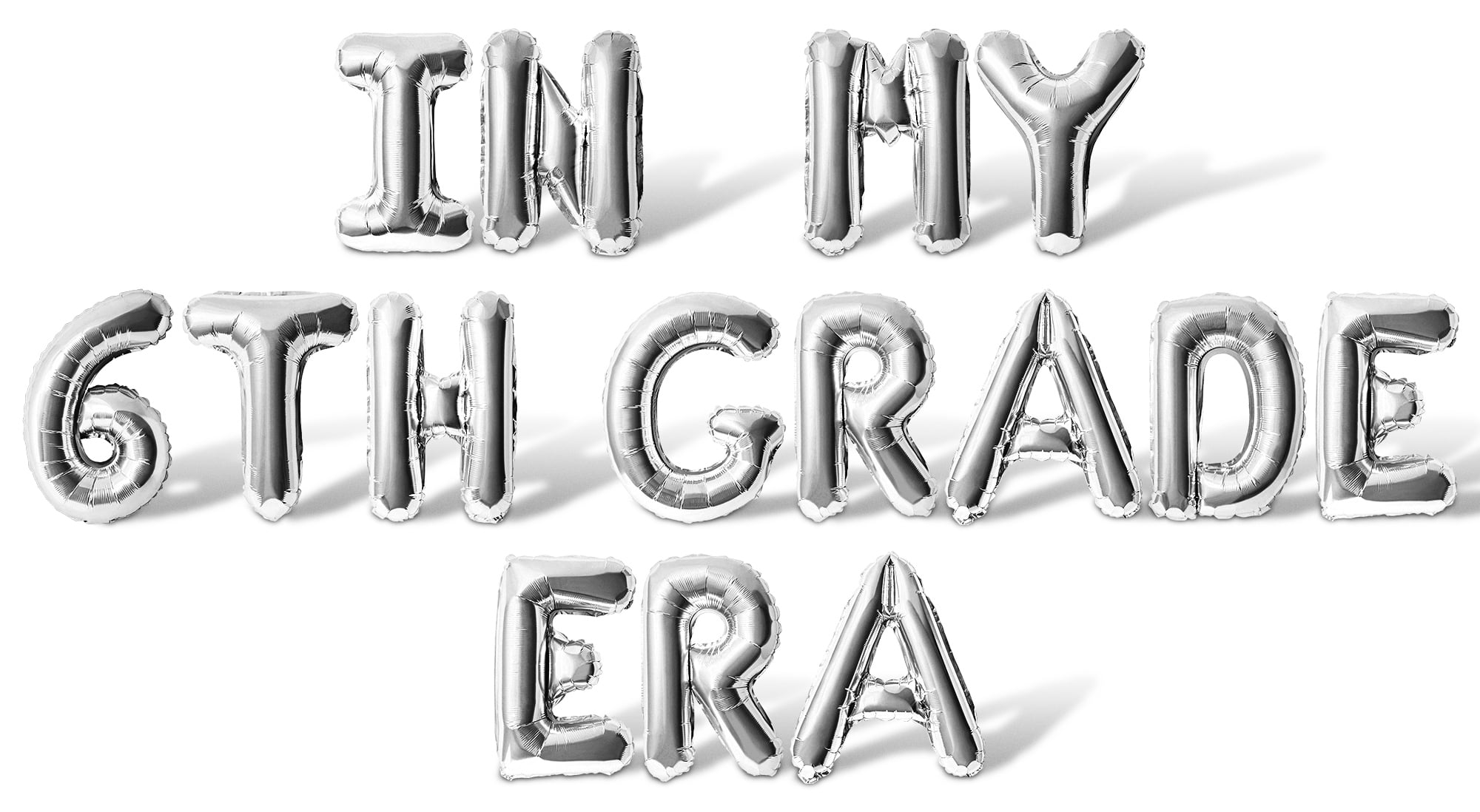 Letter Balloons - IN MY 6TH GRADE ERA 16" Inch Alphabet Letters Foil ...