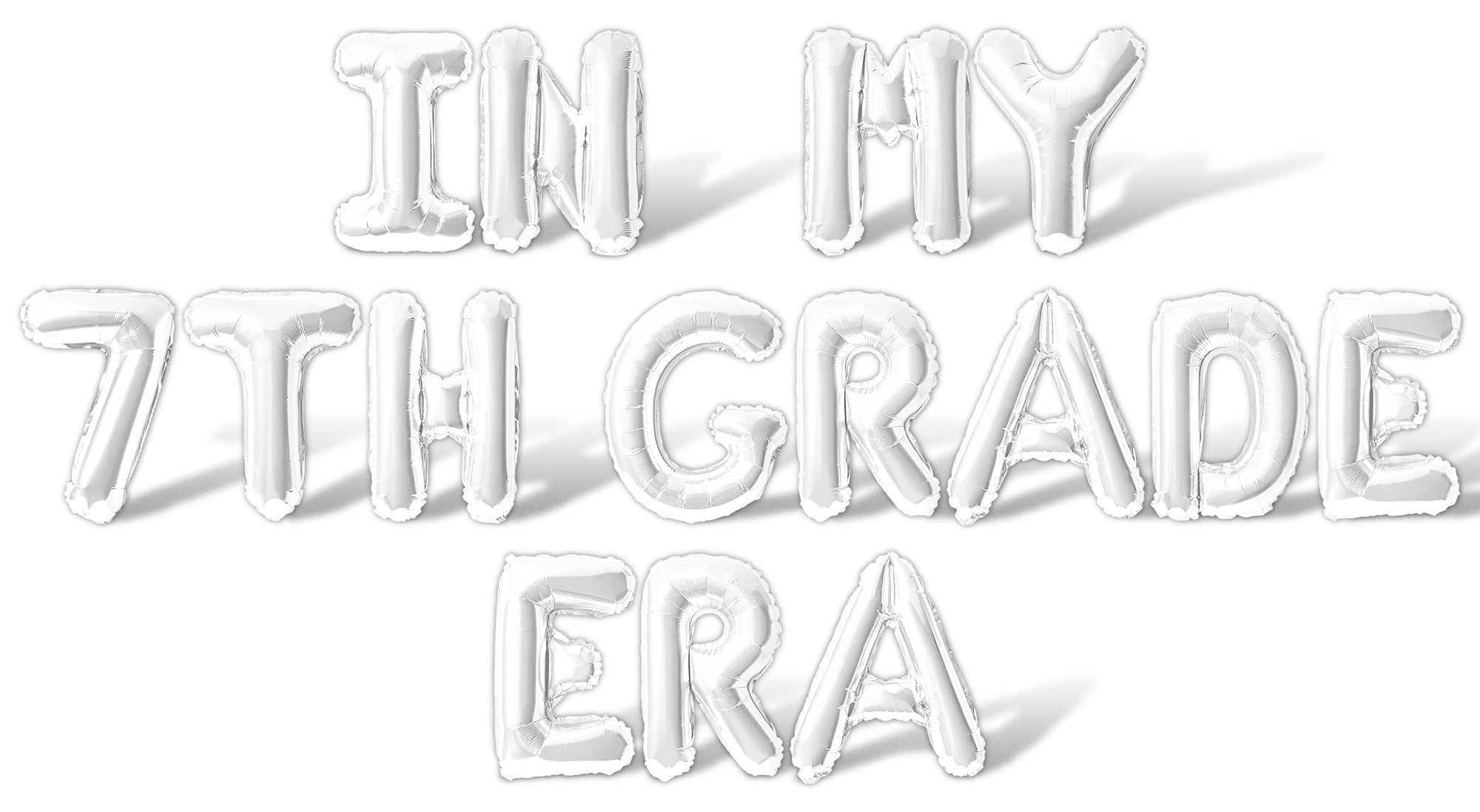 Letter Balloons - IN MY 7TH GRADE ERA 16" Inch Alphabet Letters Foil ...