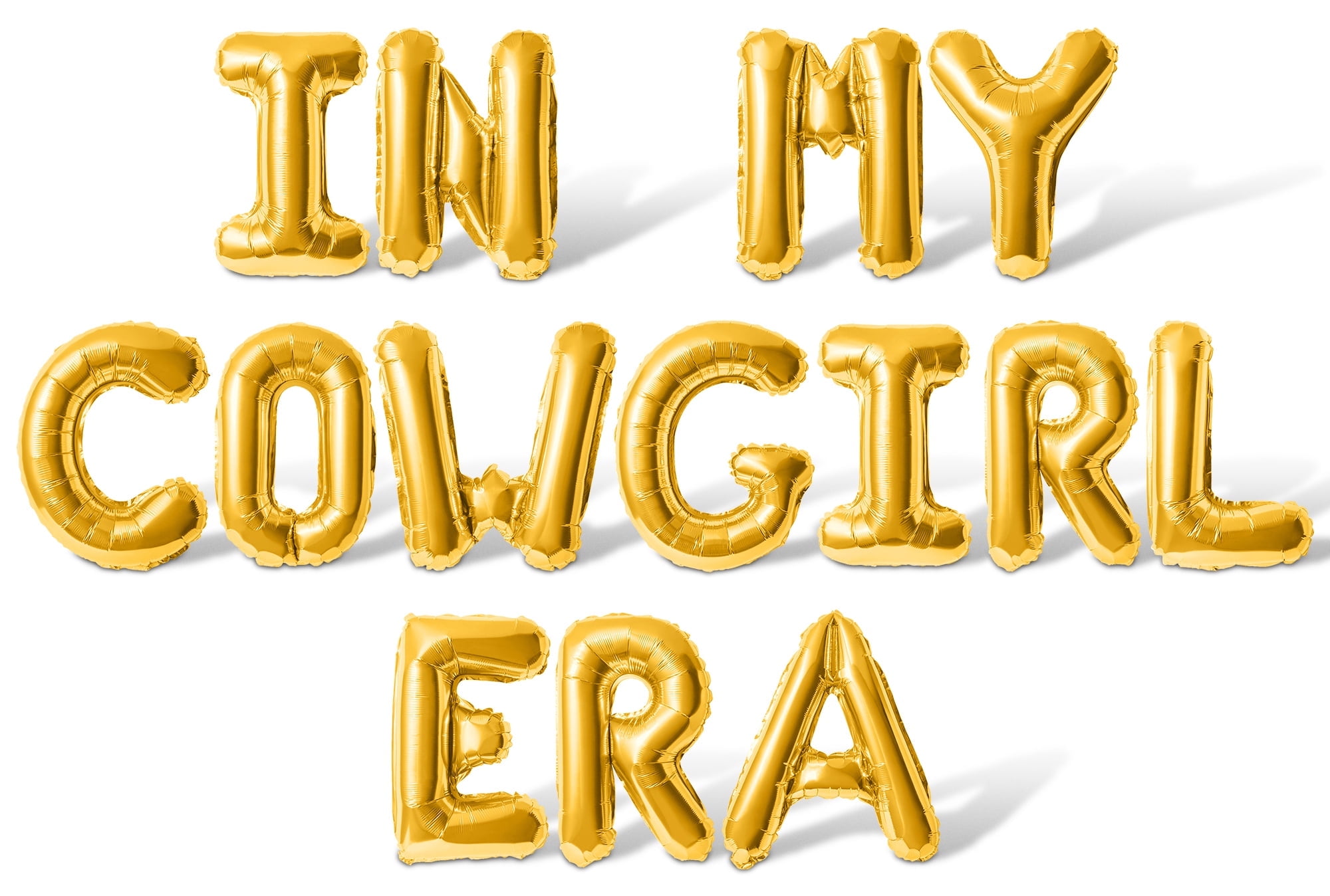 Letter Balloons - IN MY COWGIRL ERA 16" Inch Alphabet Letters Foil ...