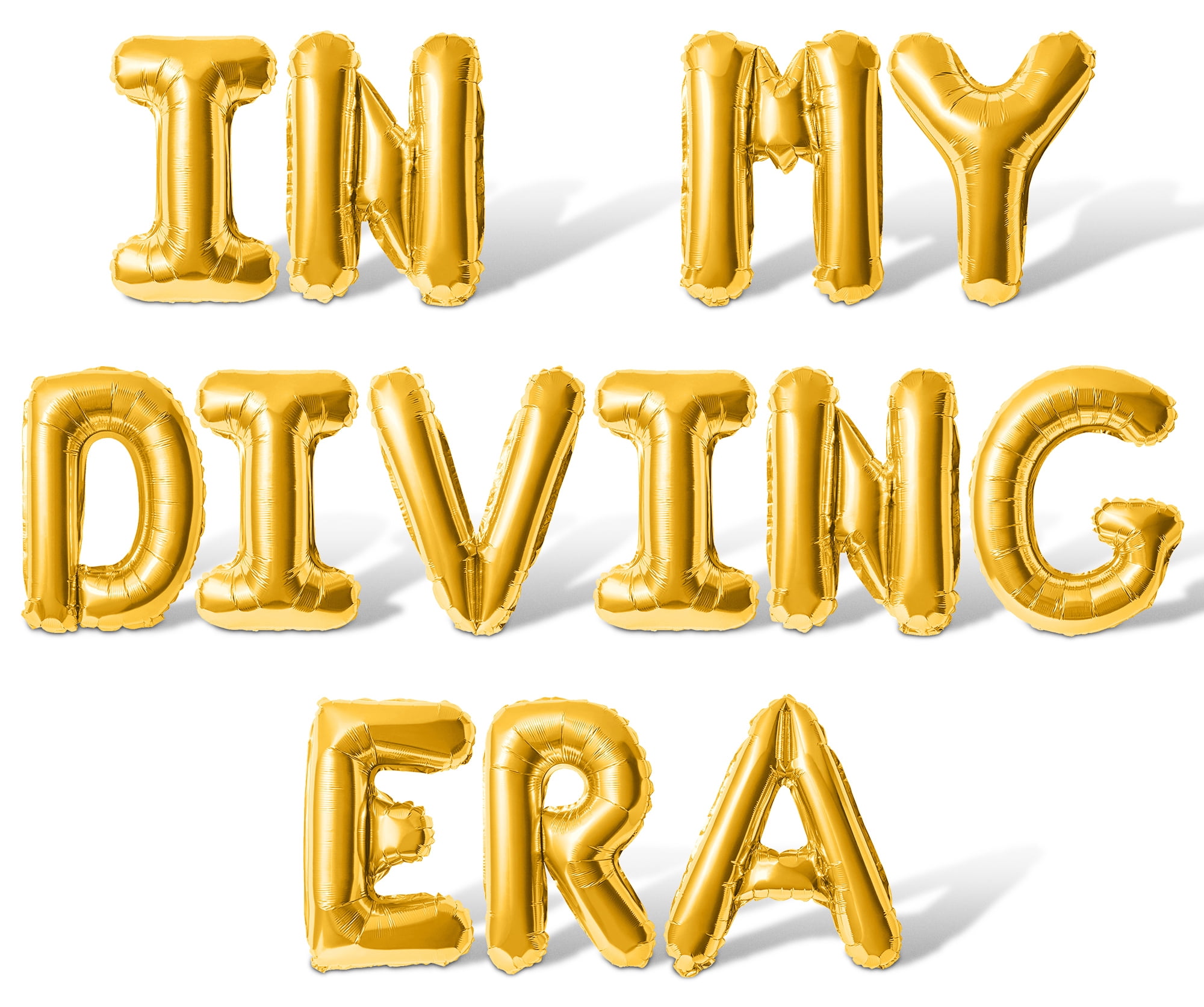Letter Balloons - IN MY DIVING ERA 16" Inch Alphabet Letters Foil Mylar ...