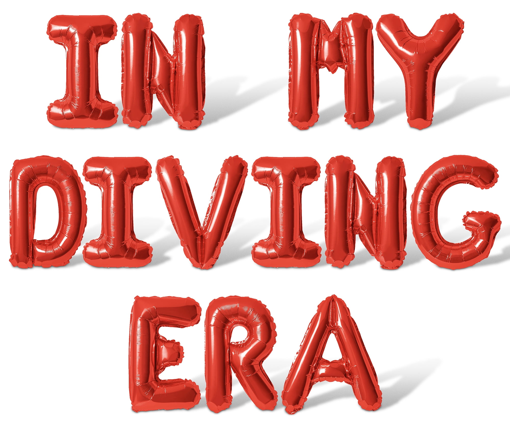 Letter Balloons - IN MY DIVING ERA 16" Inch Alphabet Letters Foil Mylar ...