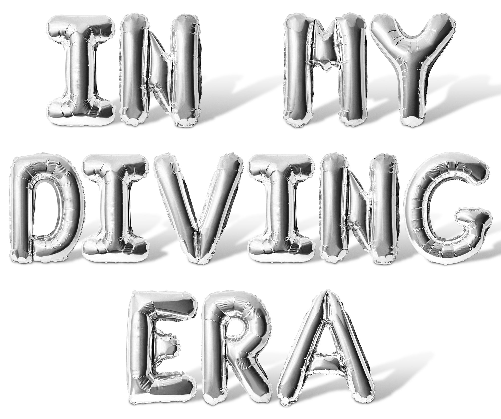 Letter Balloons - IN MY DIVING ERA 16" Inch Alphabet Letters Foil Mylar ...