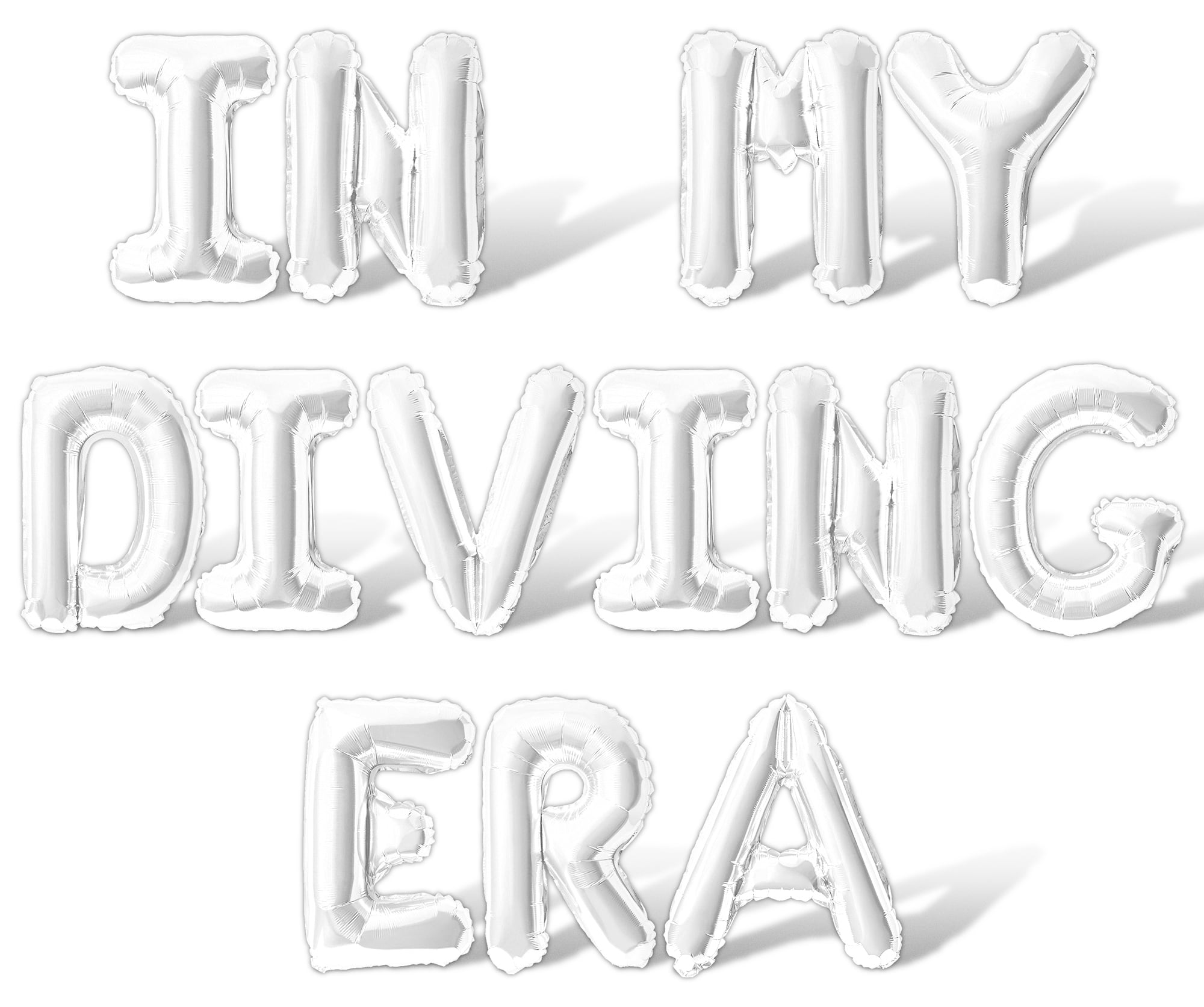 Letter Balloons - IN MY DIVING ERA 16" Inch Alphabet Letters Foil Mylar ...