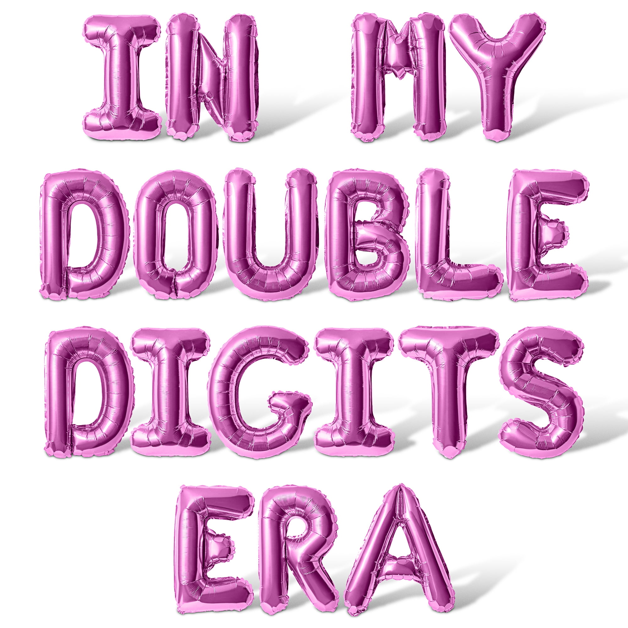 Letter Balloons - IN MY DOUBLE DIGITS ERA 16" Inch Alphabet Letters ...