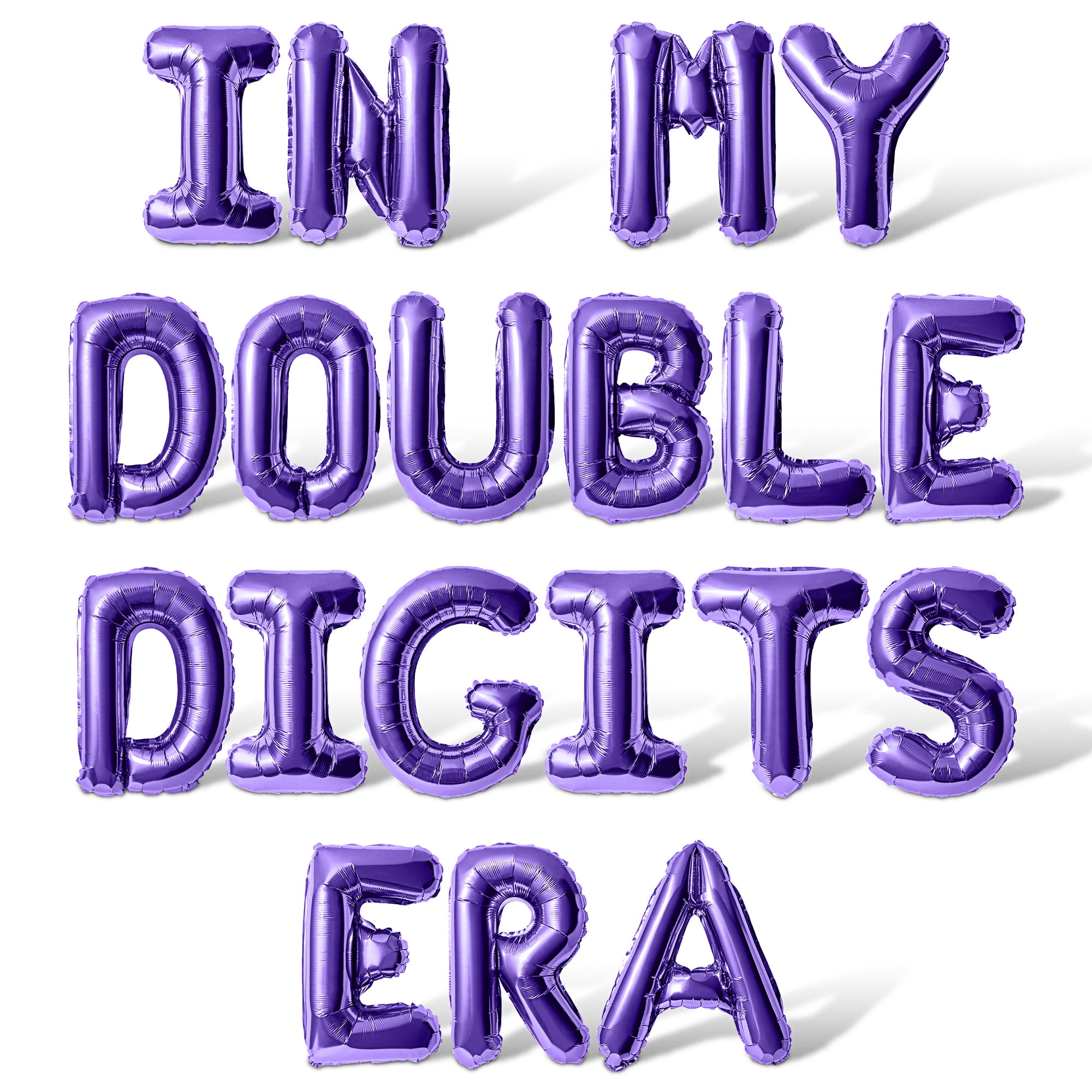 Letter Balloons - IN MY DOUBLE DIGITS ERA 16" Inch Alphabet Letters ...