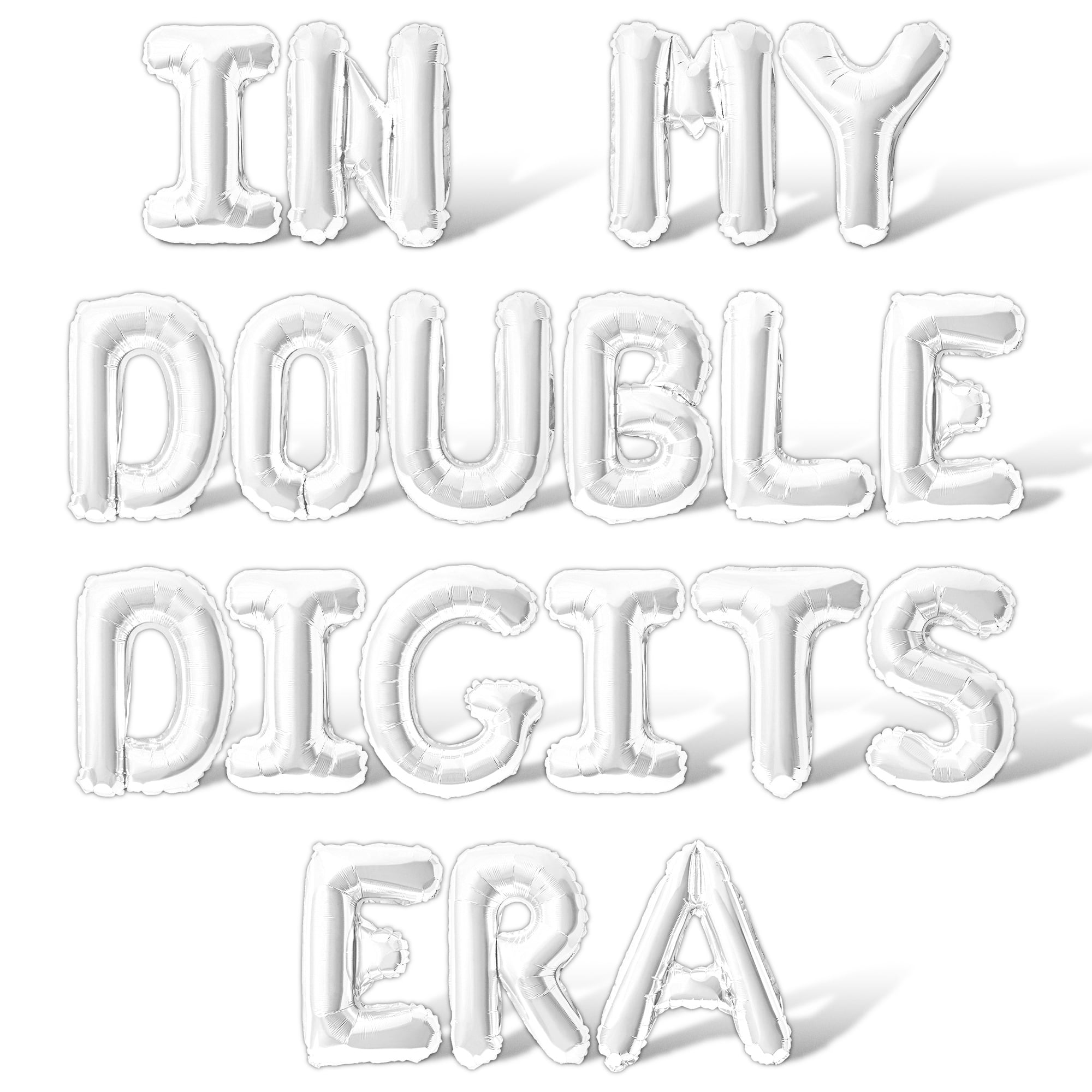 Letter Balloons - IN MY DOUBLE DIGITS ERA 16" Inch Alphabet Letters ...