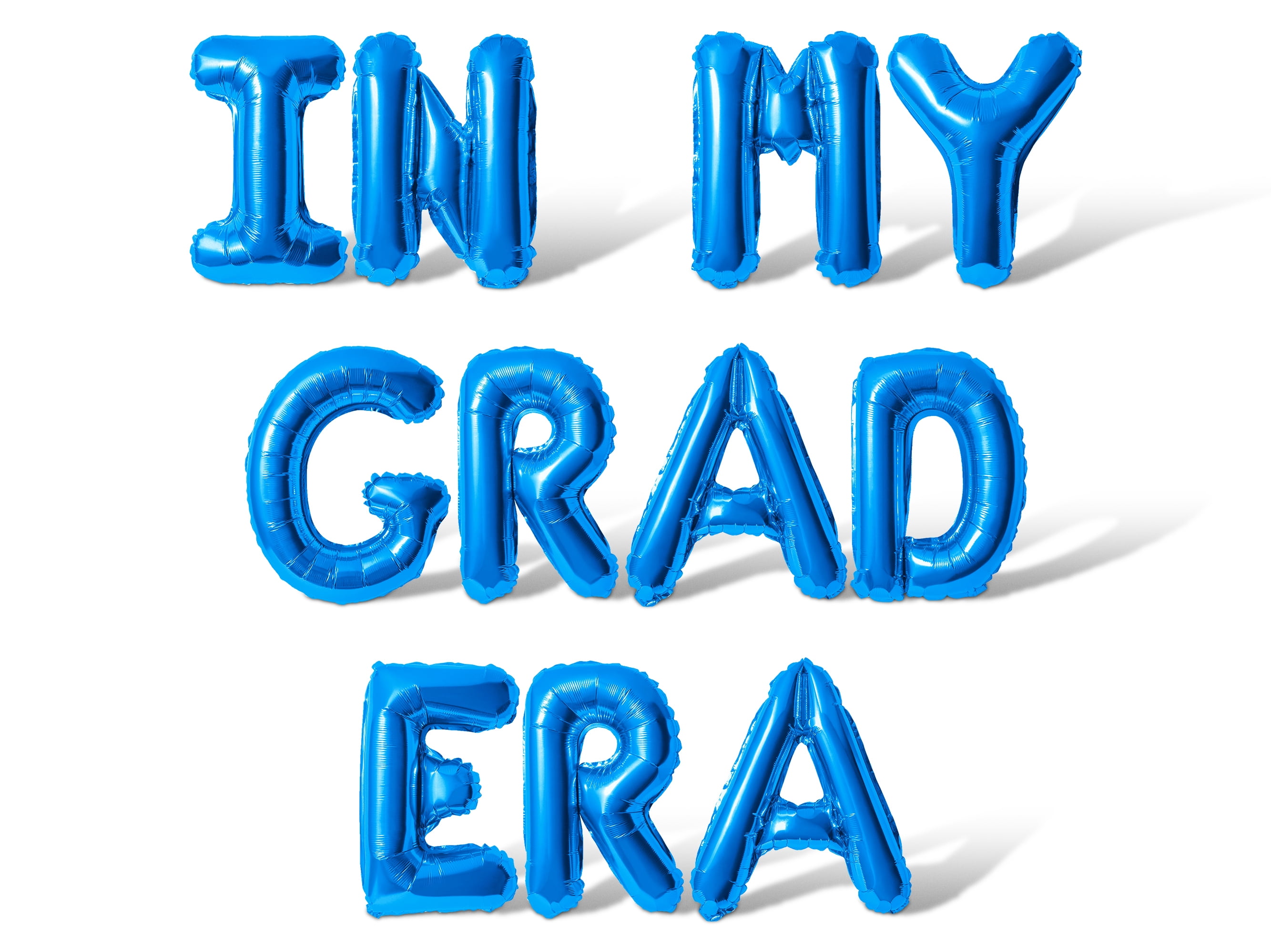 Letter Balloons - IN MY GRAD ERA 16" Inch Alphabet Letters Foil Mylar ...
