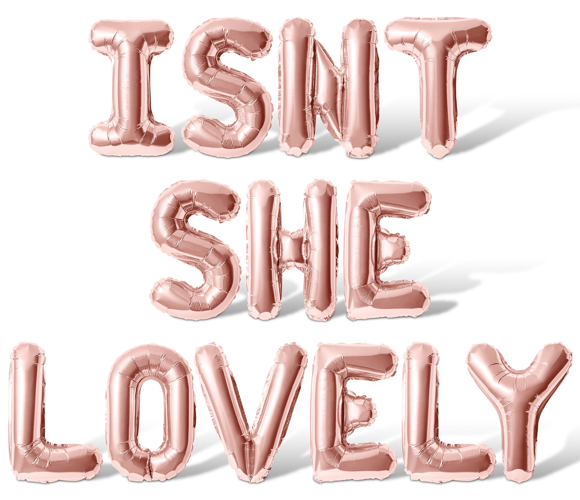 Letter Balloons - ISNT SHE LOVELY 16" Inch Alphabet Letters Foil Mylar ...