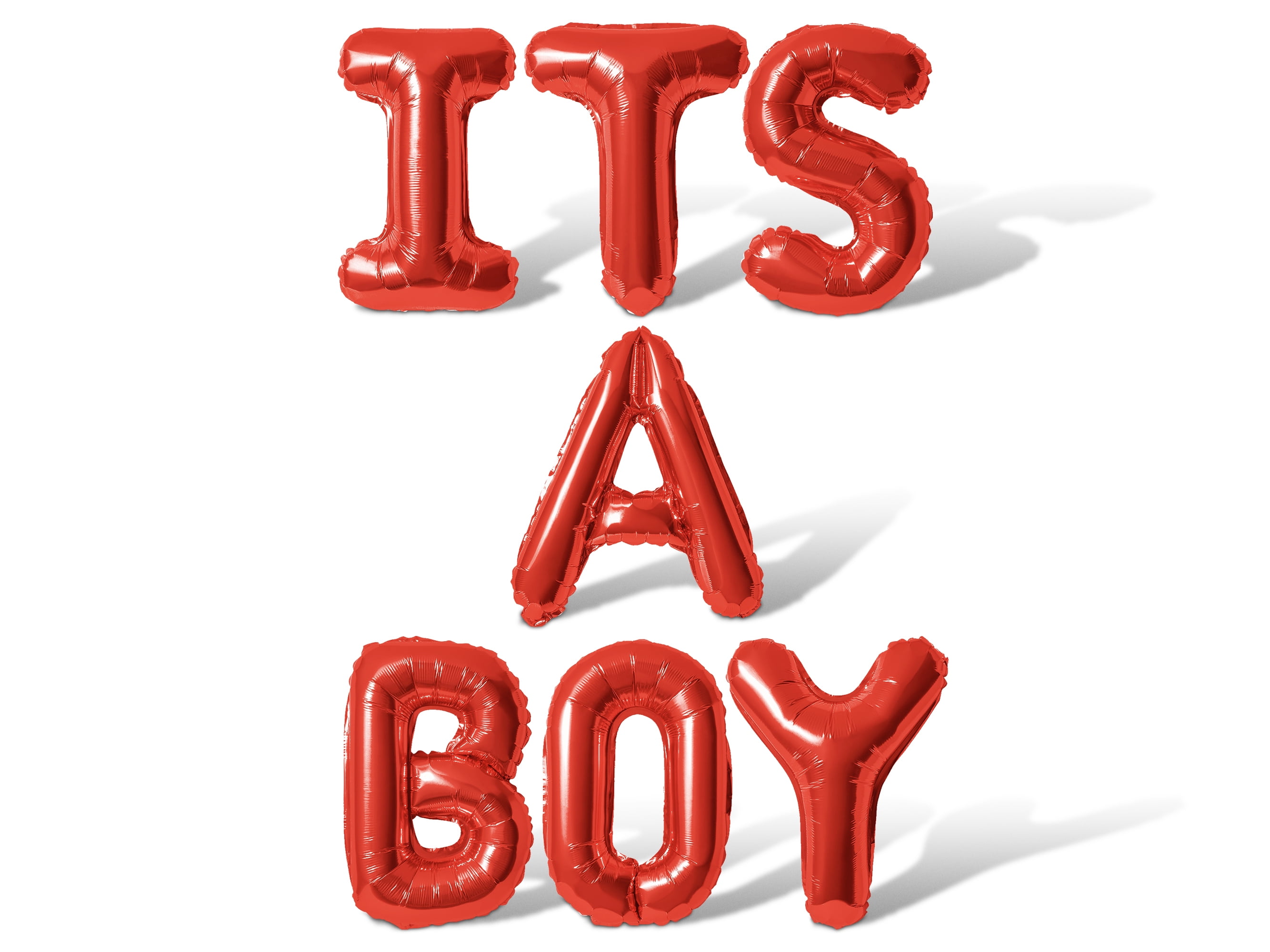 Letter Balloons - ITS A BOY 16" Inch Alphabet Letters Foil Mylar ...