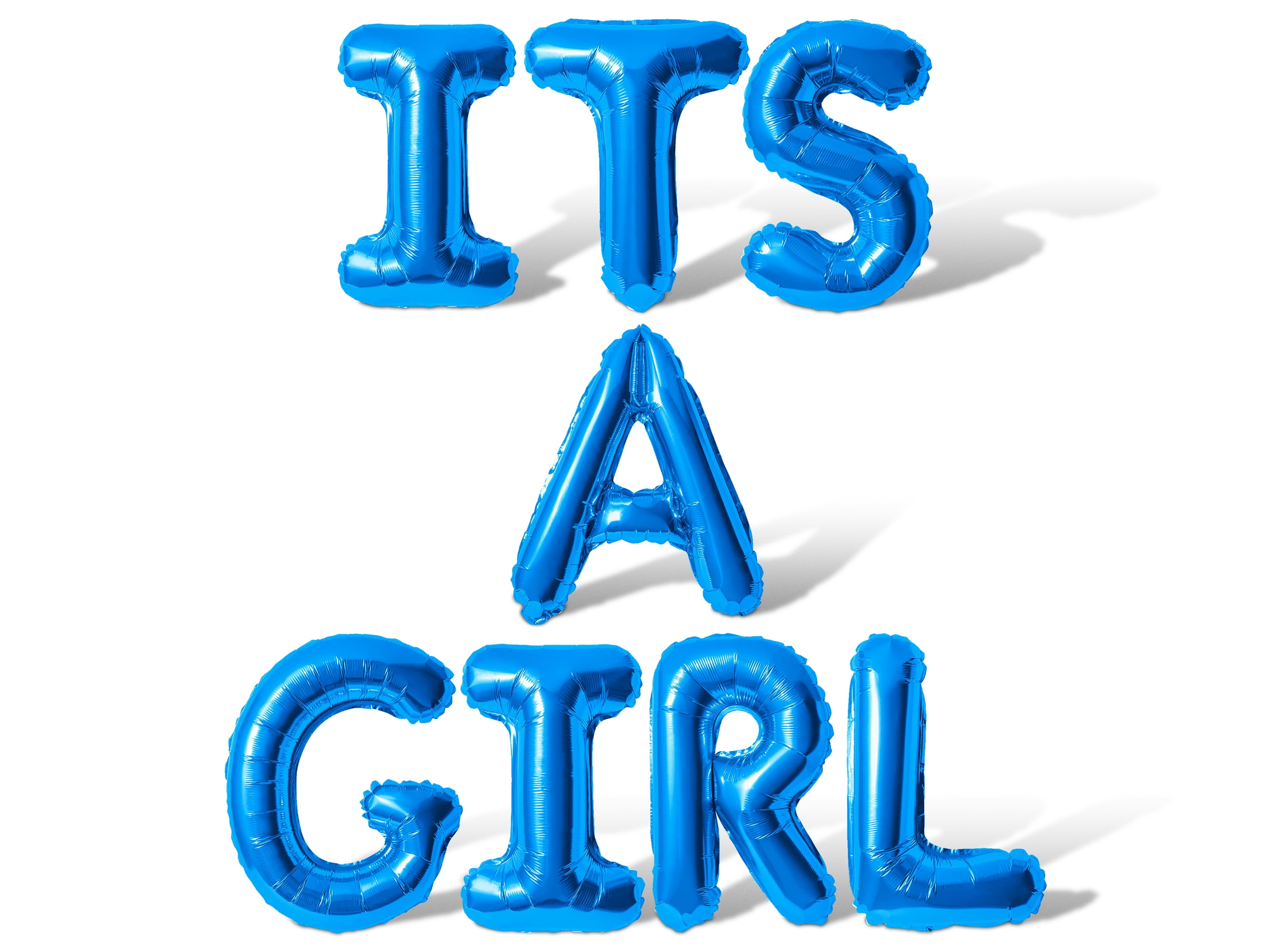 Letter Balloons - ITS A GIRL 16" Inch Alphabet Letters Foil Mylar ...