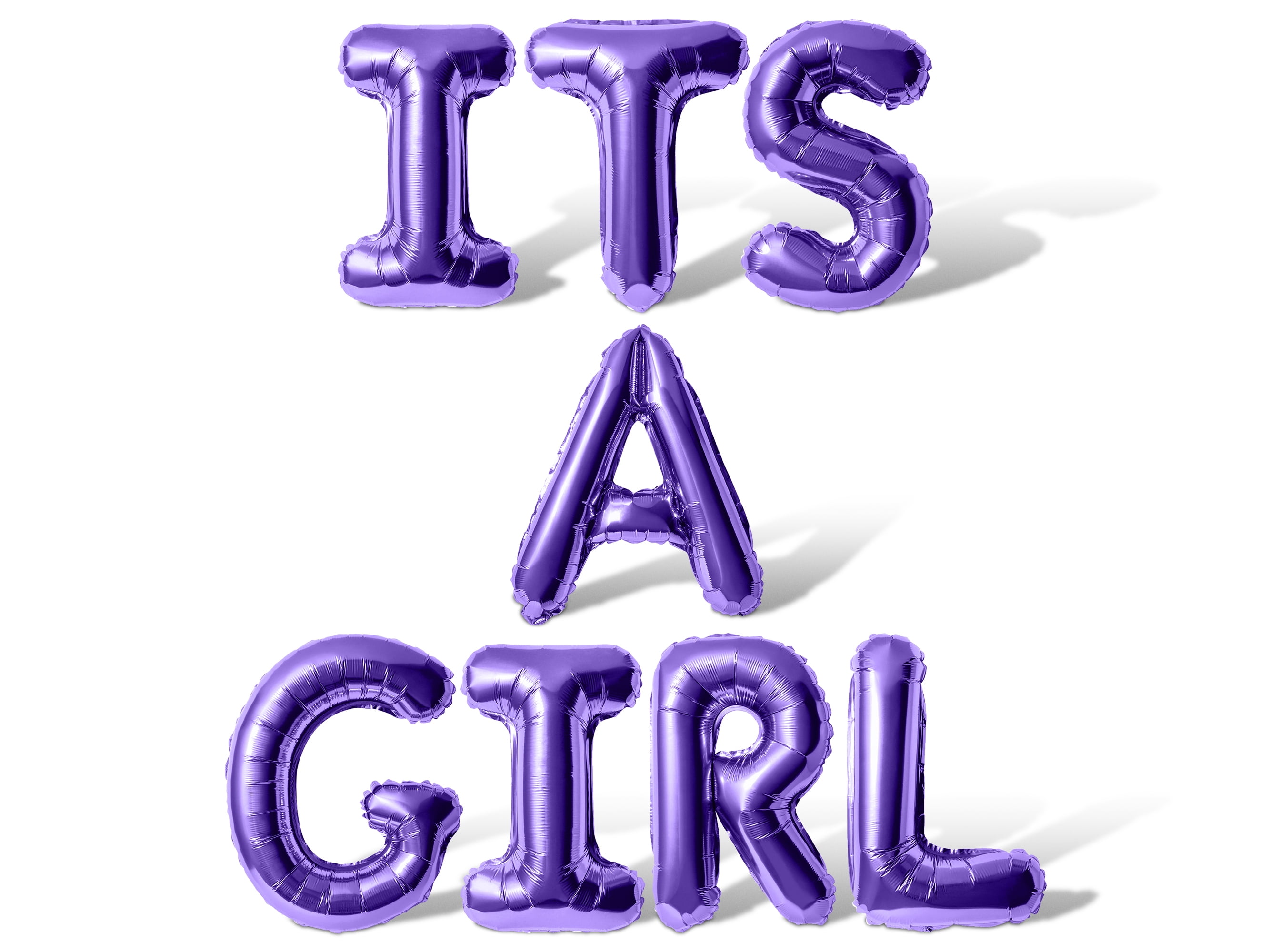 Letter Balloons - ITS A GIRL 16" Inch Alphabet Letters Foil Mylar ...