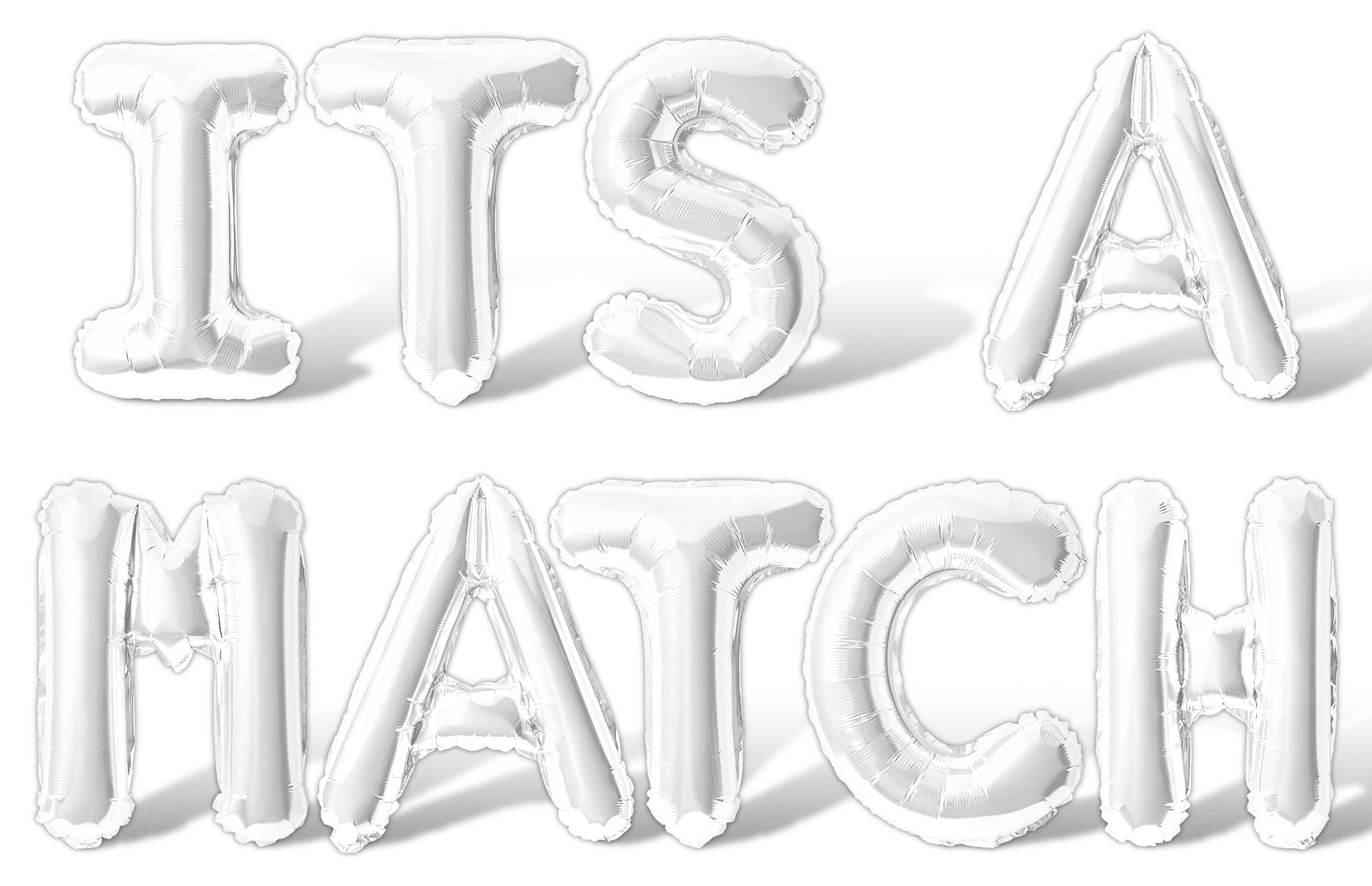 Letter Balloons - ITS A MATCH 16" Inch Alphabet Letters Foil Mylar ...