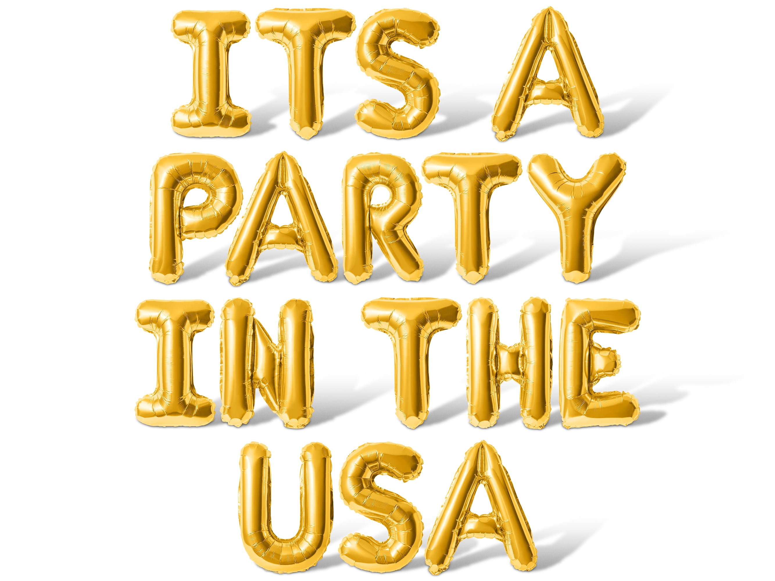 Letter Balloons - ITS A PARTY IN THE USA 16" Inch Alphabet Letters Foil ...