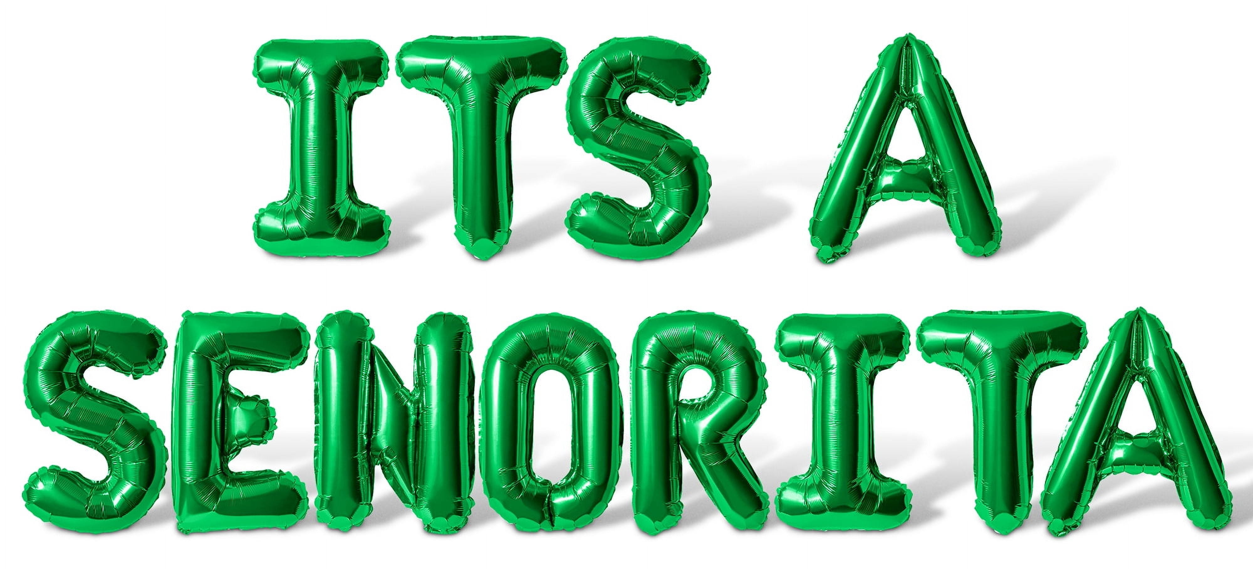 Letter Balloons - ITS A SENORITA 16" Inch Alphabet Letters Foil Mylar ...