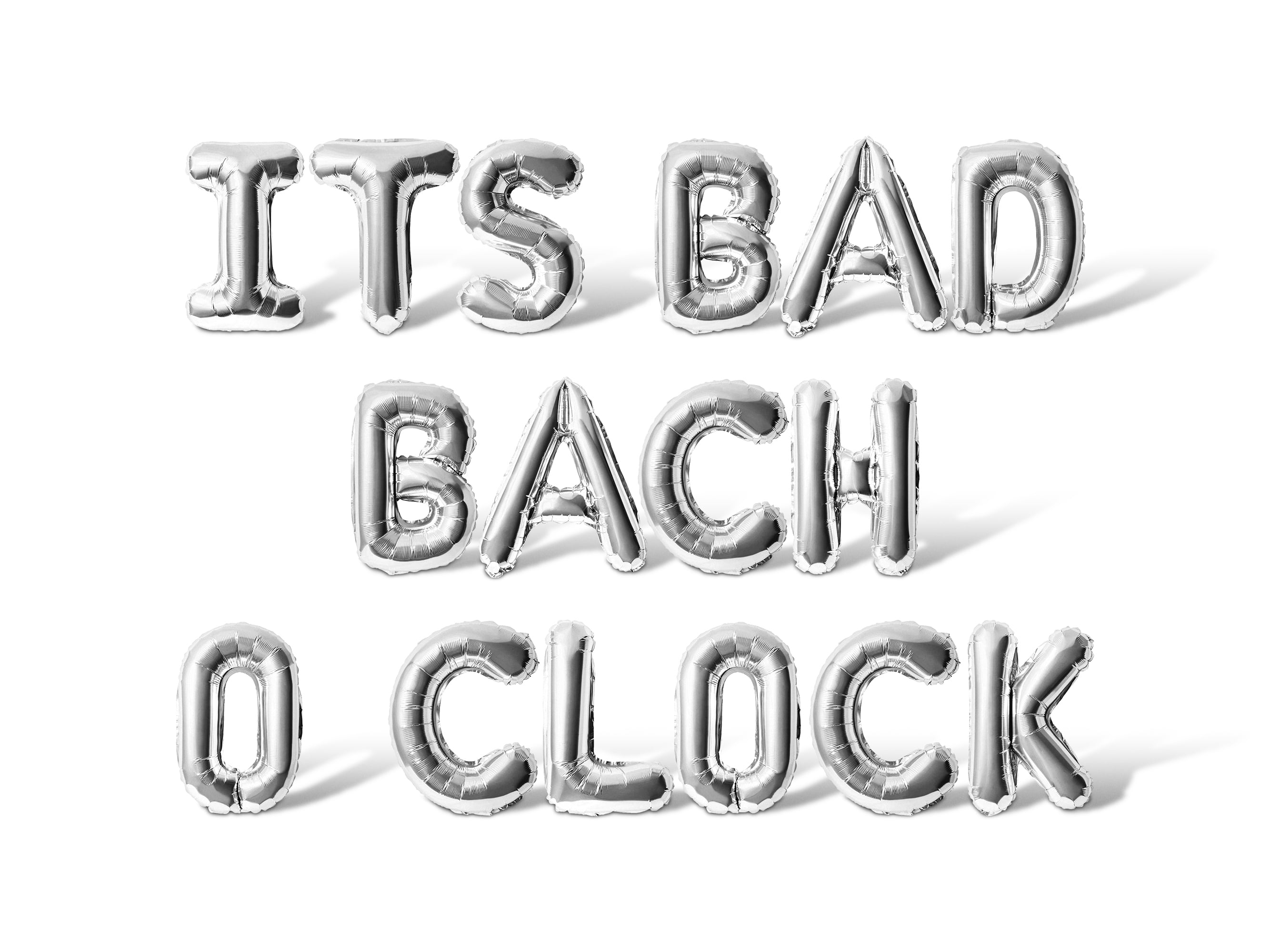Letter Balloons - ITS BAD BACH O CLOCK 16" Inch Alphabet Letters Foil ...