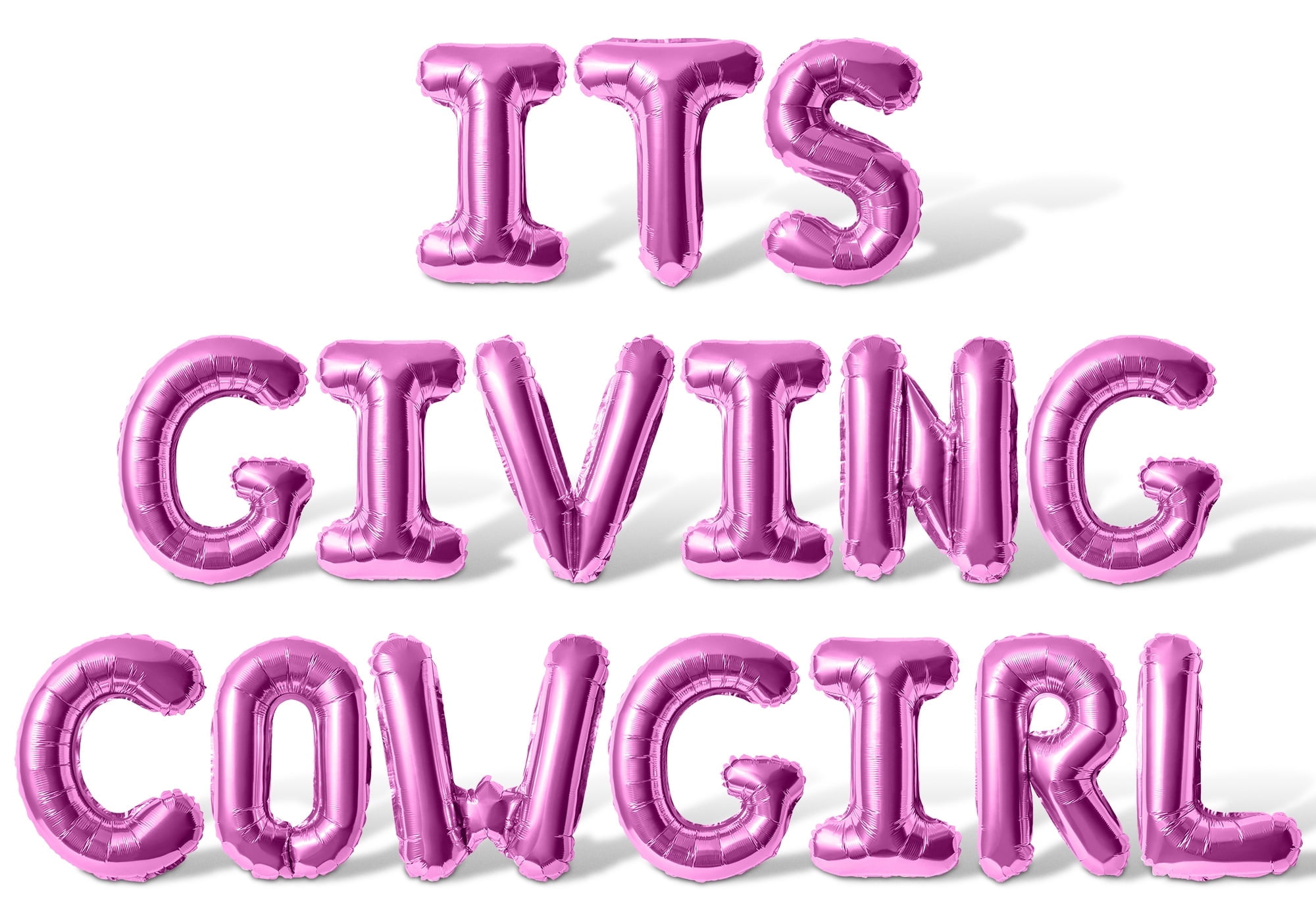 Letter Balloons - ITS GIVING COWGIRL 16" Inch Alphabet Letters Foil ...