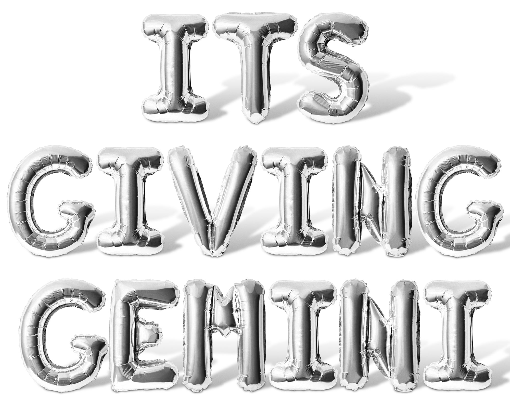 Letter Balloons - ITS GIVING GEMINI 16" Inch Alphabet Letters Foil ...