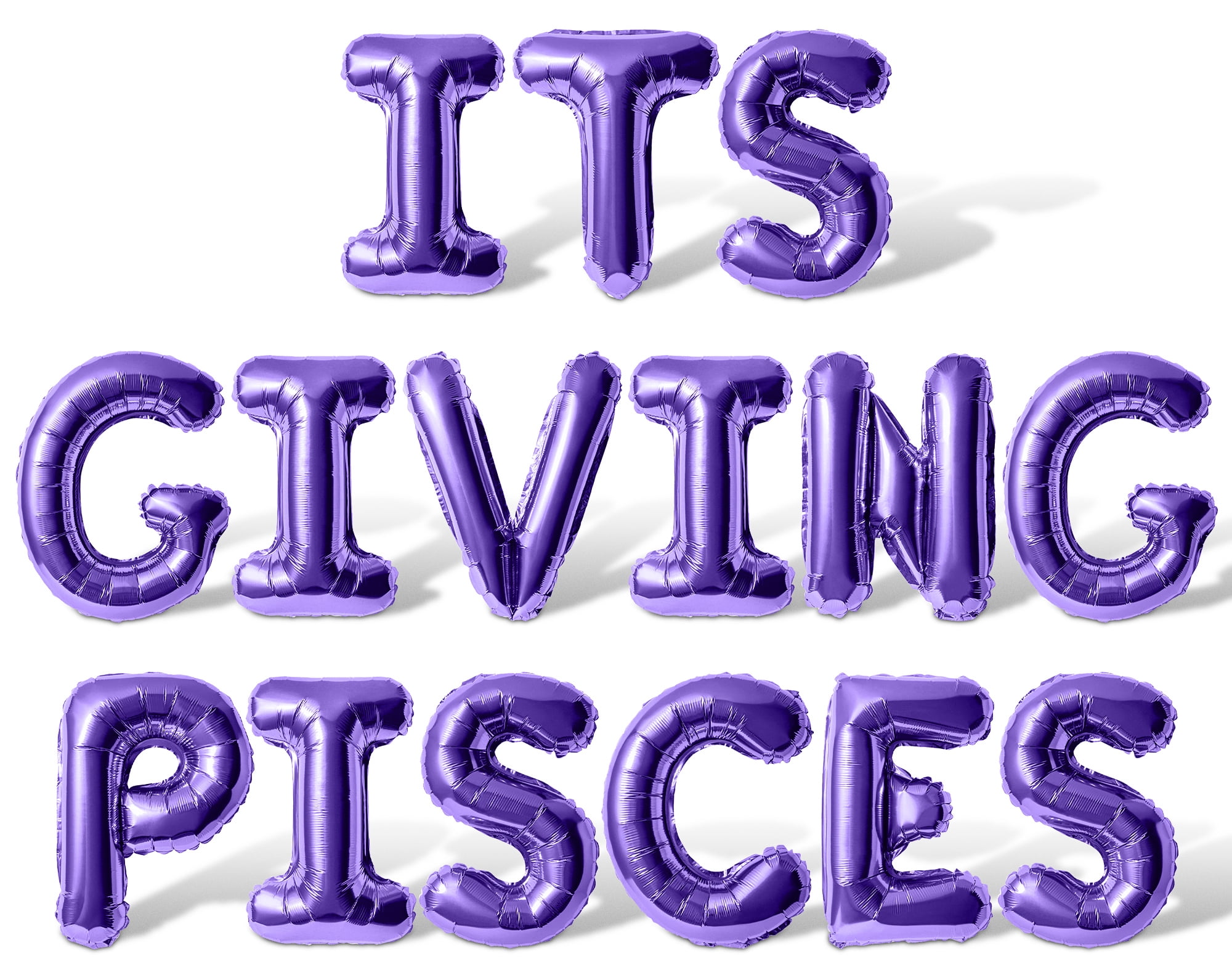 Letter Balloons - ITS GIVING PISCES 16" Inch Alphabet Letters Foil ...