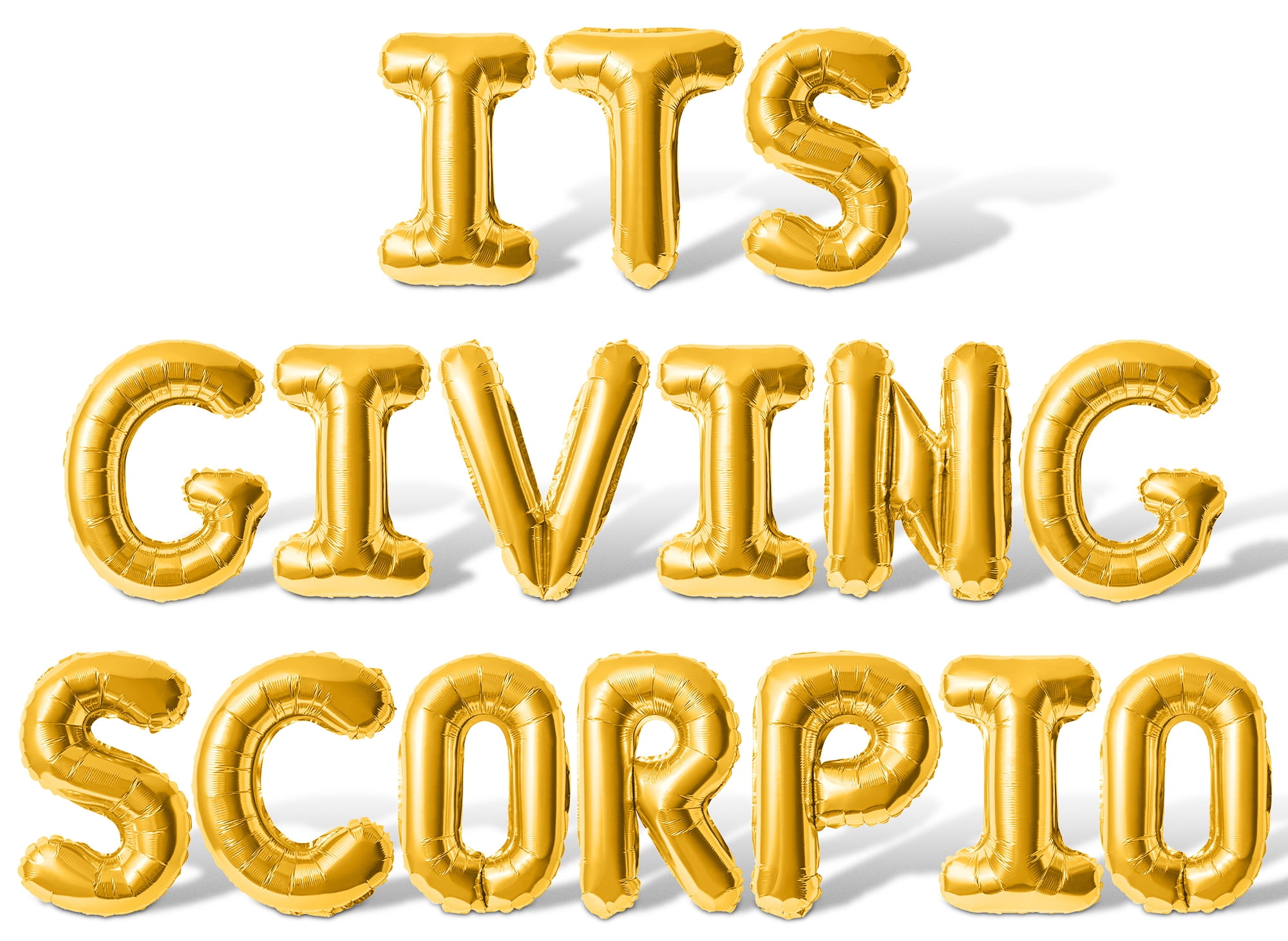 Letter Balloons - ITS GIVING SCORPIO 16" Inch Alphabet Letters Foil ...