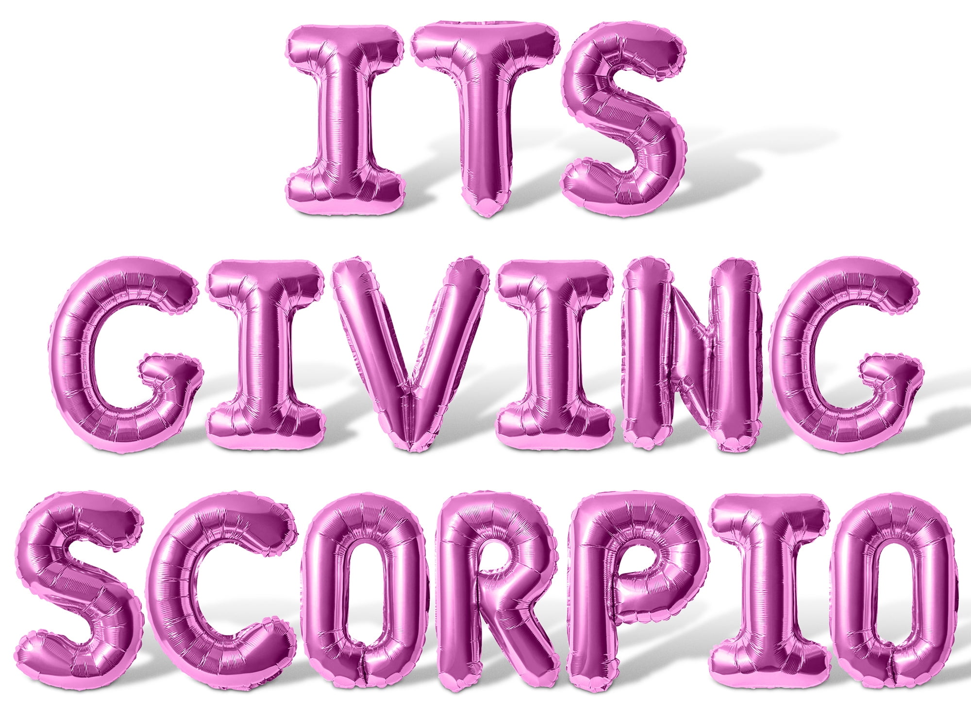 Letter Balloons - ITS GIVING SCORPIO 16" Inch Alphabet Letters Foil ...