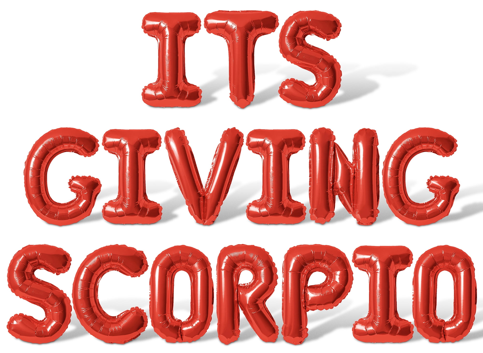 Letter Balloons - ITS GIVING SCORPIO 16" Inch Alphabet Letters Foil ...