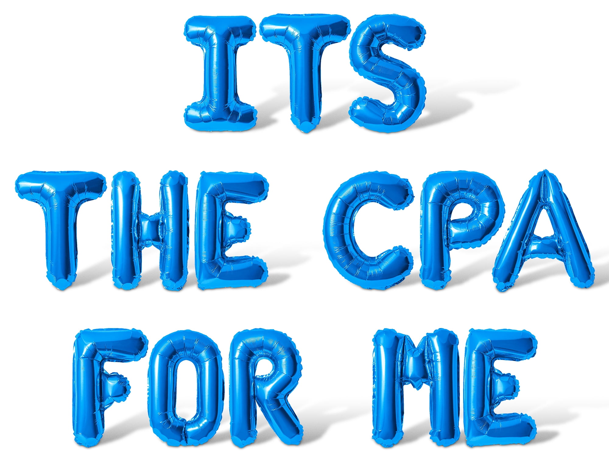 Letter Balloons - ITS THE CPA FOR ME 16" Inch Alphabet Letters Foil ...