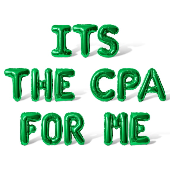 Letter Balloons - ITS THE CPA FOR ME 16" Inch Alphabet Letters Foil ...
