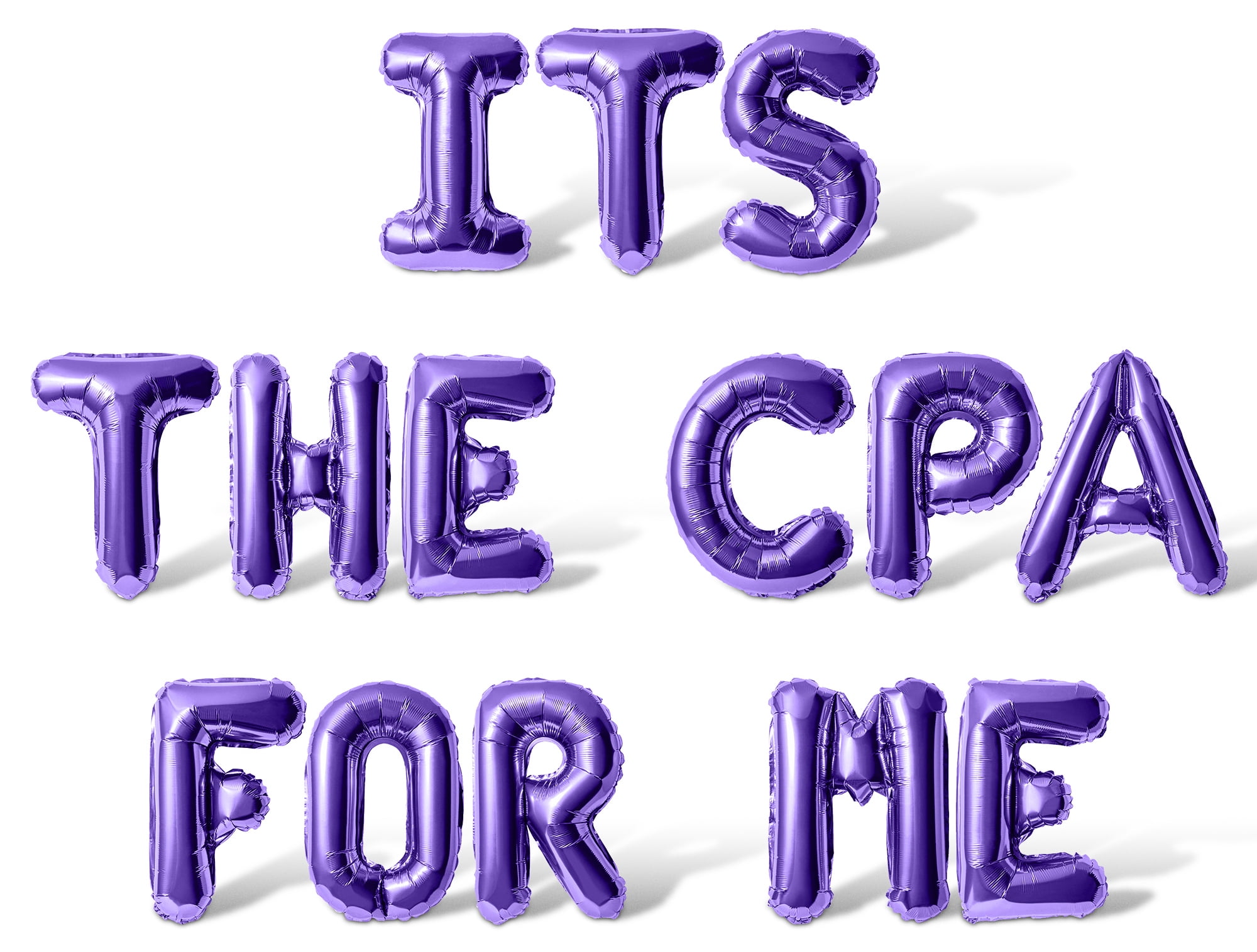 Letter Balloons - ITS THE CPA FOR ME 16" Inch Alphabet Letters Foil ...