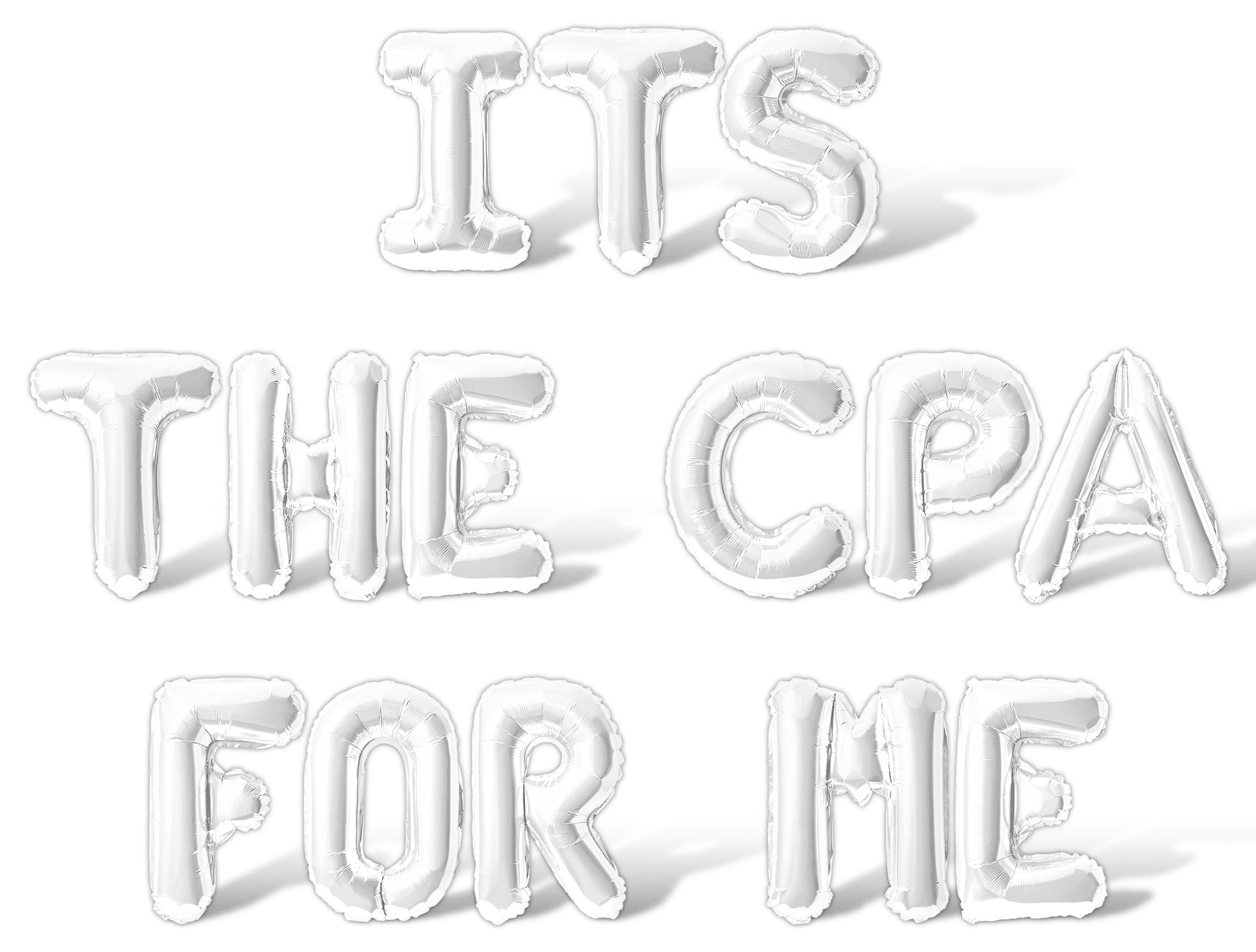 Letter Balloons - ITS THE CPA FOR ME 16" Inch Alphabet Letters Foil ...