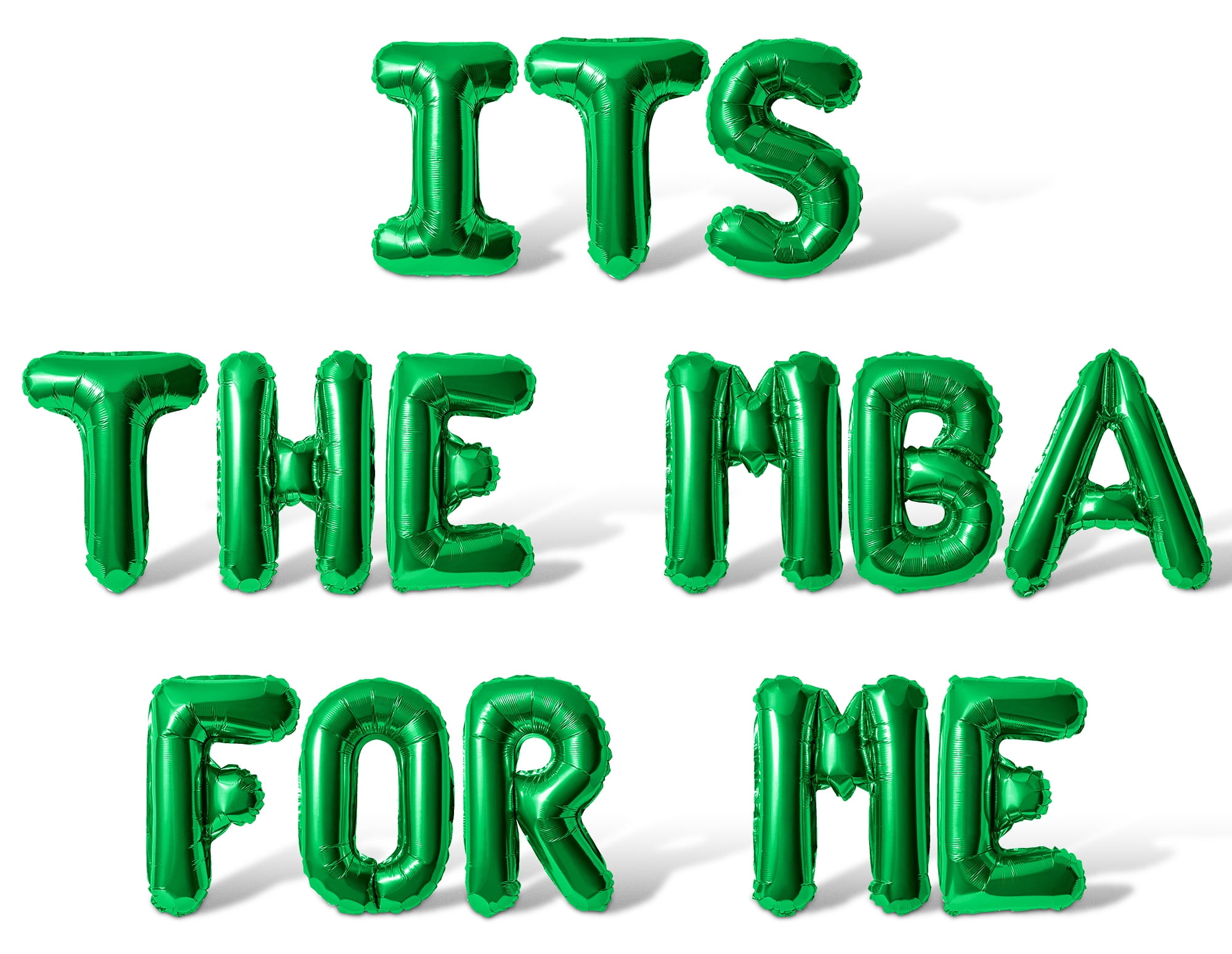 Letter Balloons - ITS THE MBA FOR ME 16" Inch Alphabet Letters Foil ...
