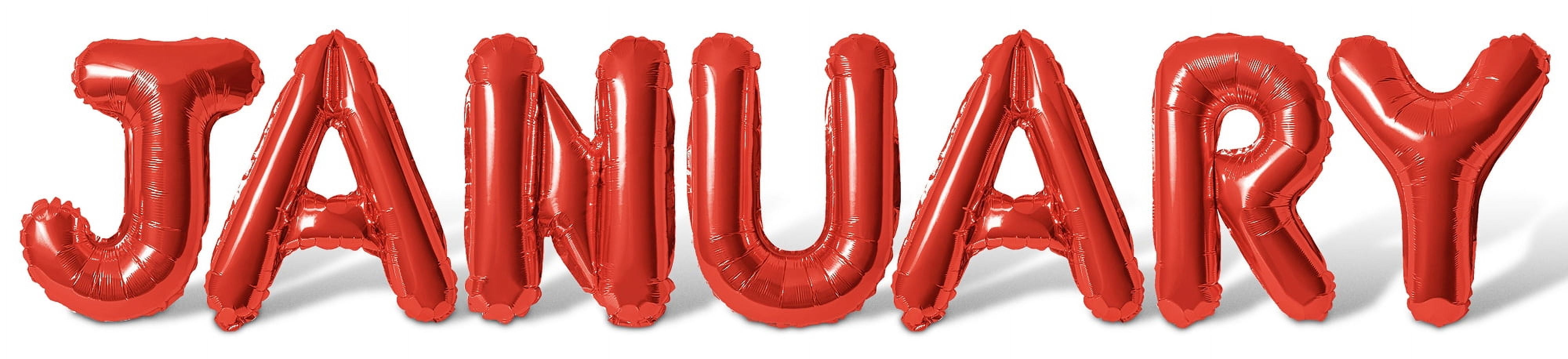 Letter Balloons - JANUARY 16" Inch Alphabet Letters Foil Mylar Balloon ...