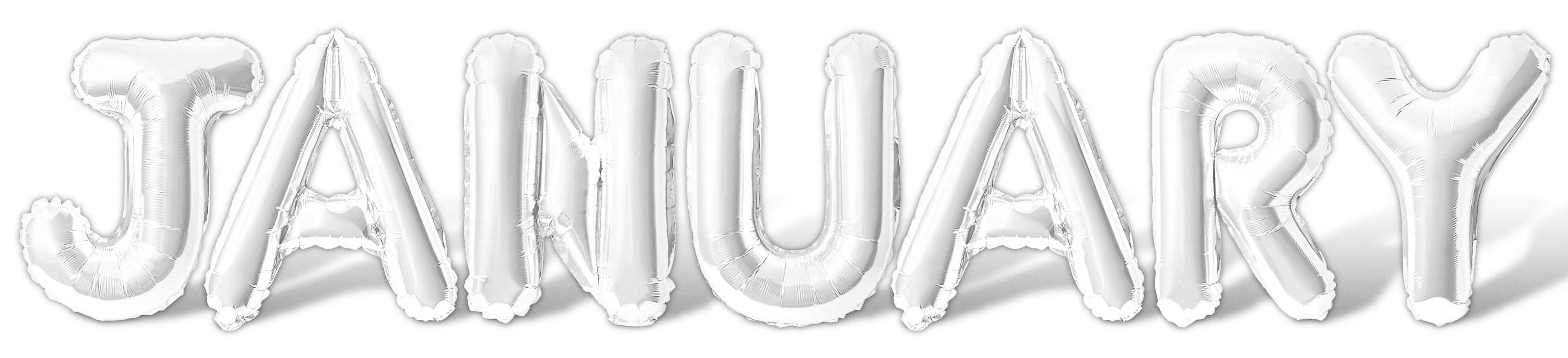 Letter Balloons - JANUARY 16" Inch Alphabet Letters Foil Mylar Balloon ...