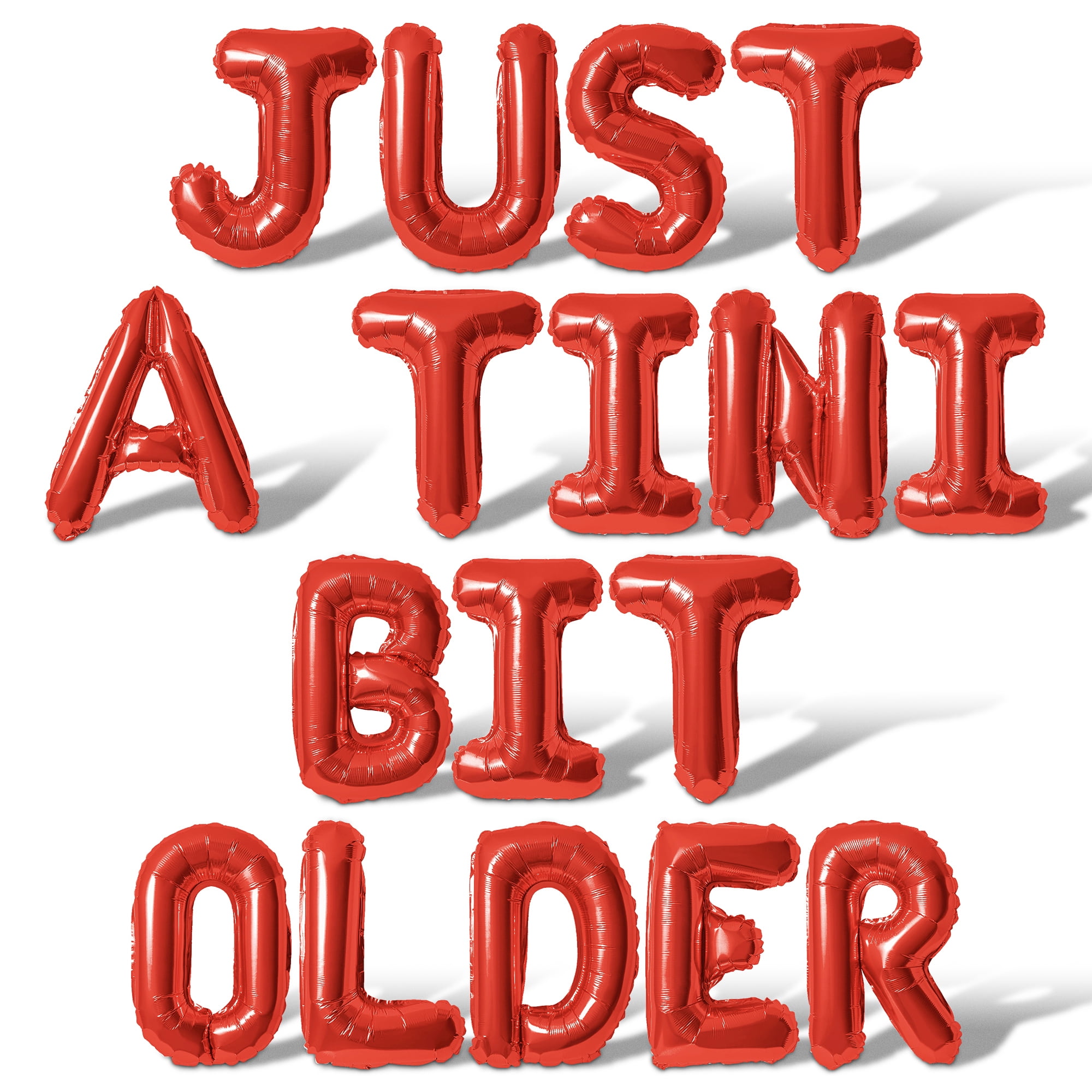 Letter Balloons - JUST A TINI BIT OLDER 16" Inch Alphabet Letters Foil ...