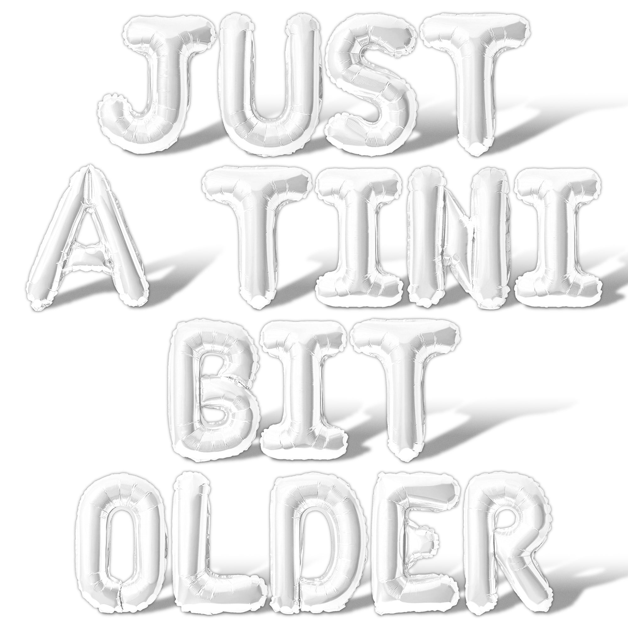 Letter Balloons - JUST A TINI BIT OLDER 16" Inch Alphabet Letters Foil ...