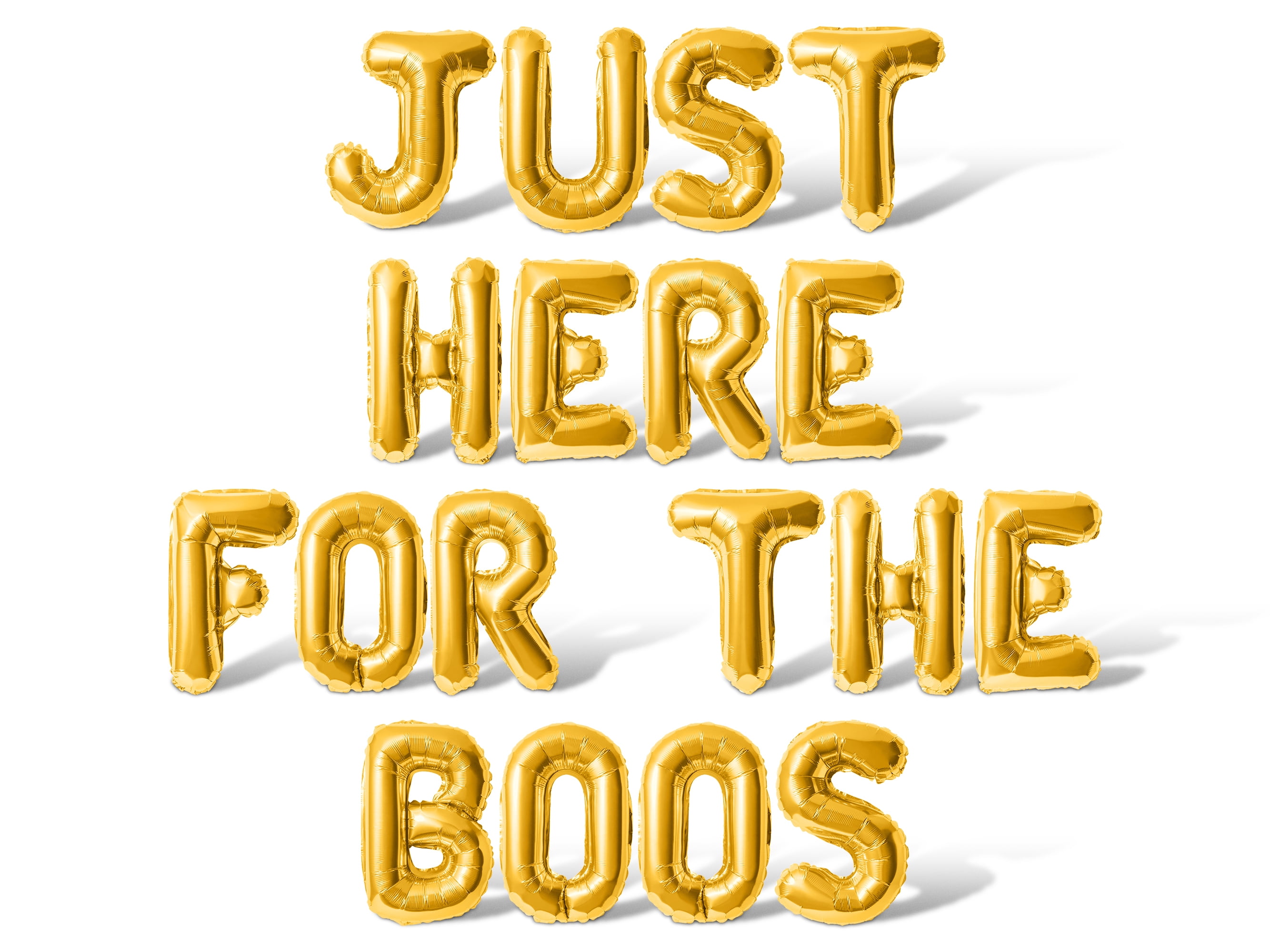 Letter Balloons - JUST HERE FOR THE BOOS 16" Inch Alphabet Letters Foil ...