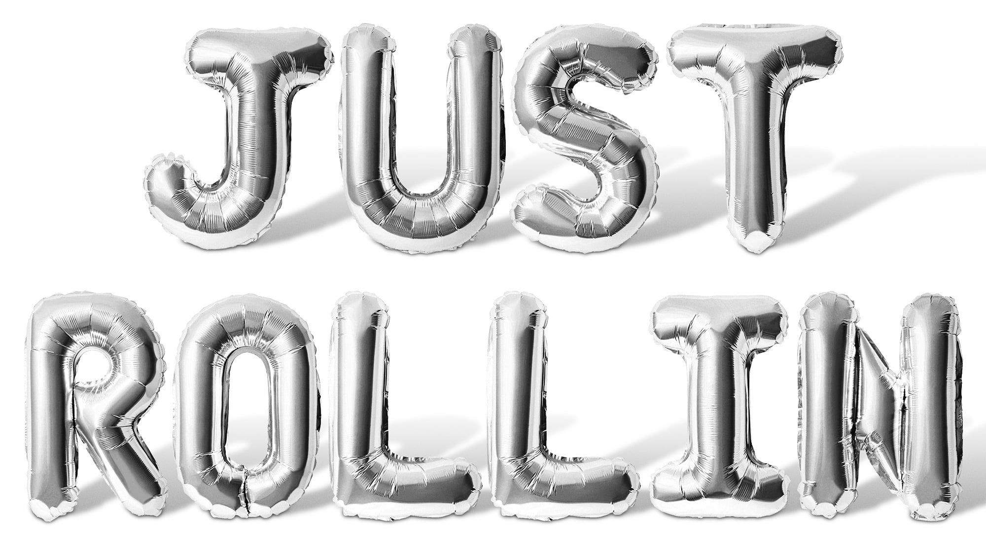 Letter Balloons - JUST ROLLIN 16" Inch Alphabet Letters Foil Mylar ...