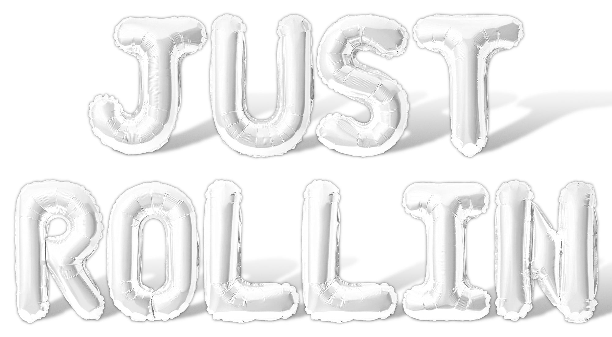 Letter Balloons - JUST ROLLIN 16" Inch Alphabet Letters Foil Mylar ...